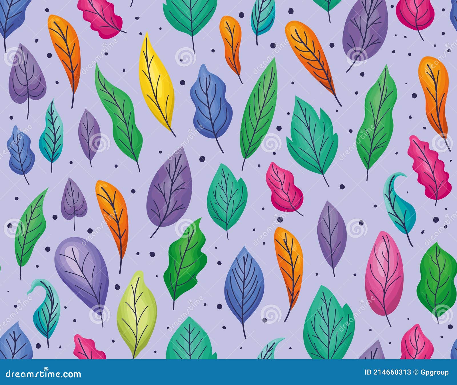 Pretty leaves background stock vector. Illustration of decorative ...