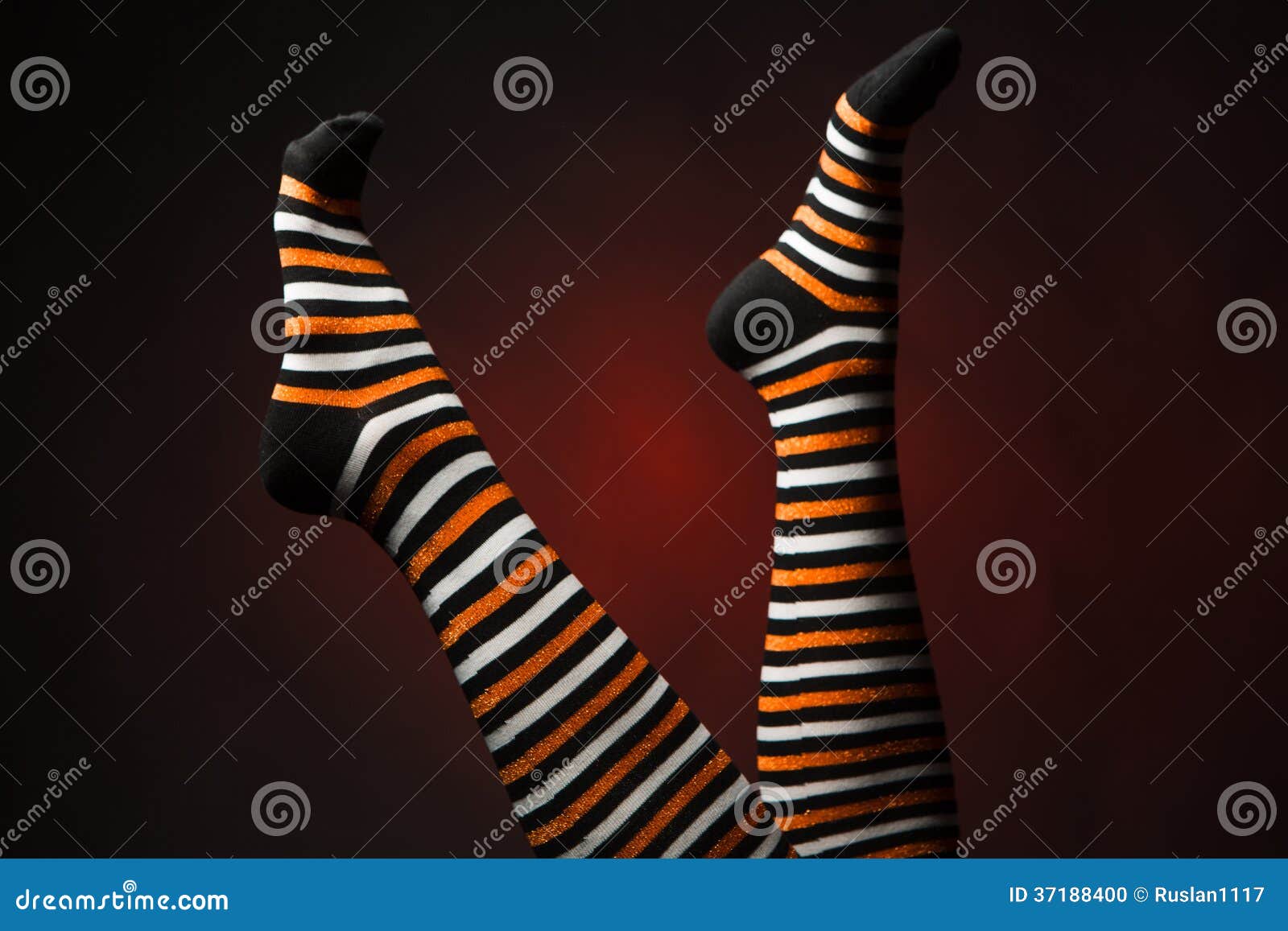Pretty Legs in a Long Multi-colored Socks Stock Photo - Image of chunky ...