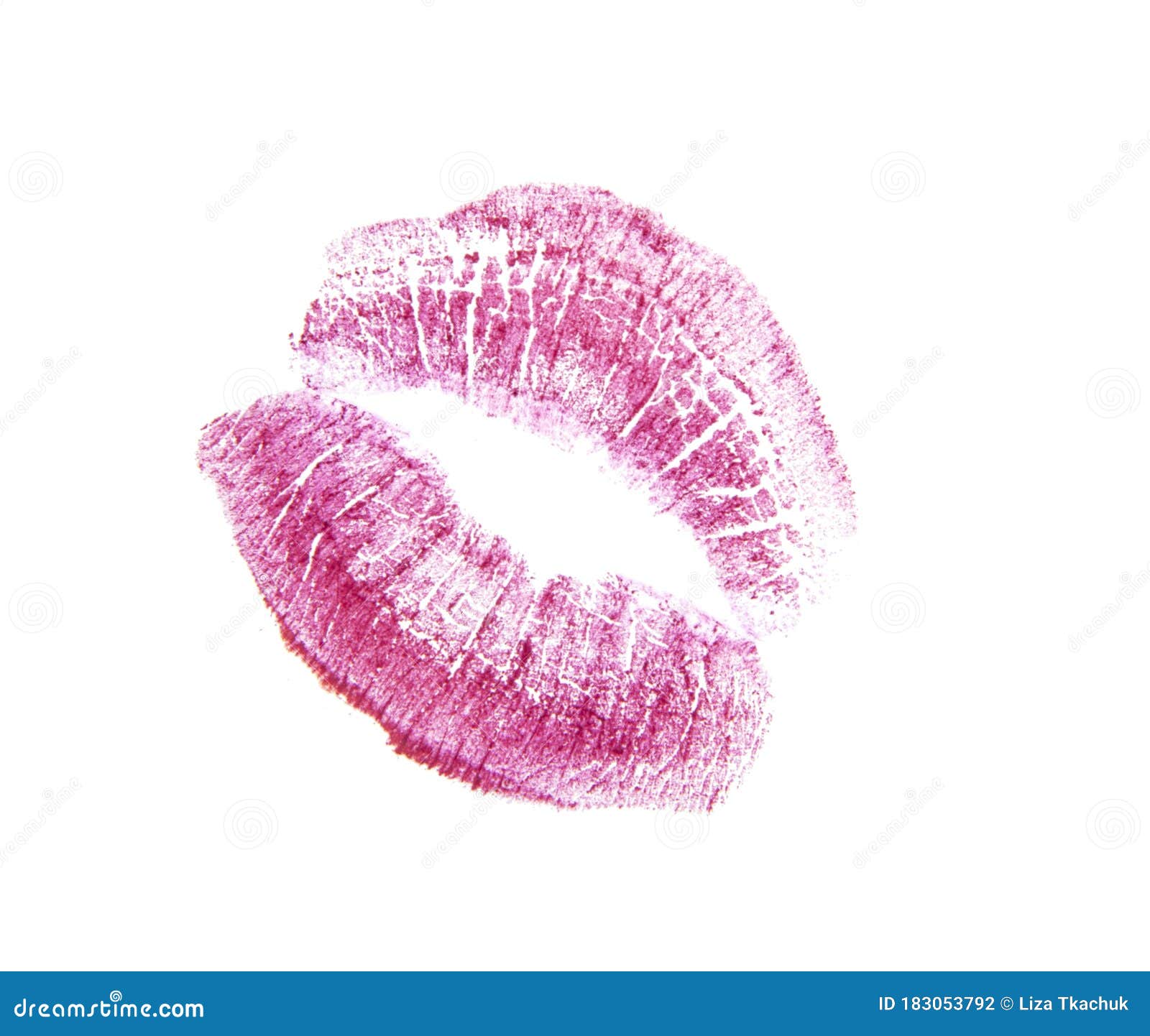 Pretty Lips Track Isolated on the White Stock Photo - Image of print ...