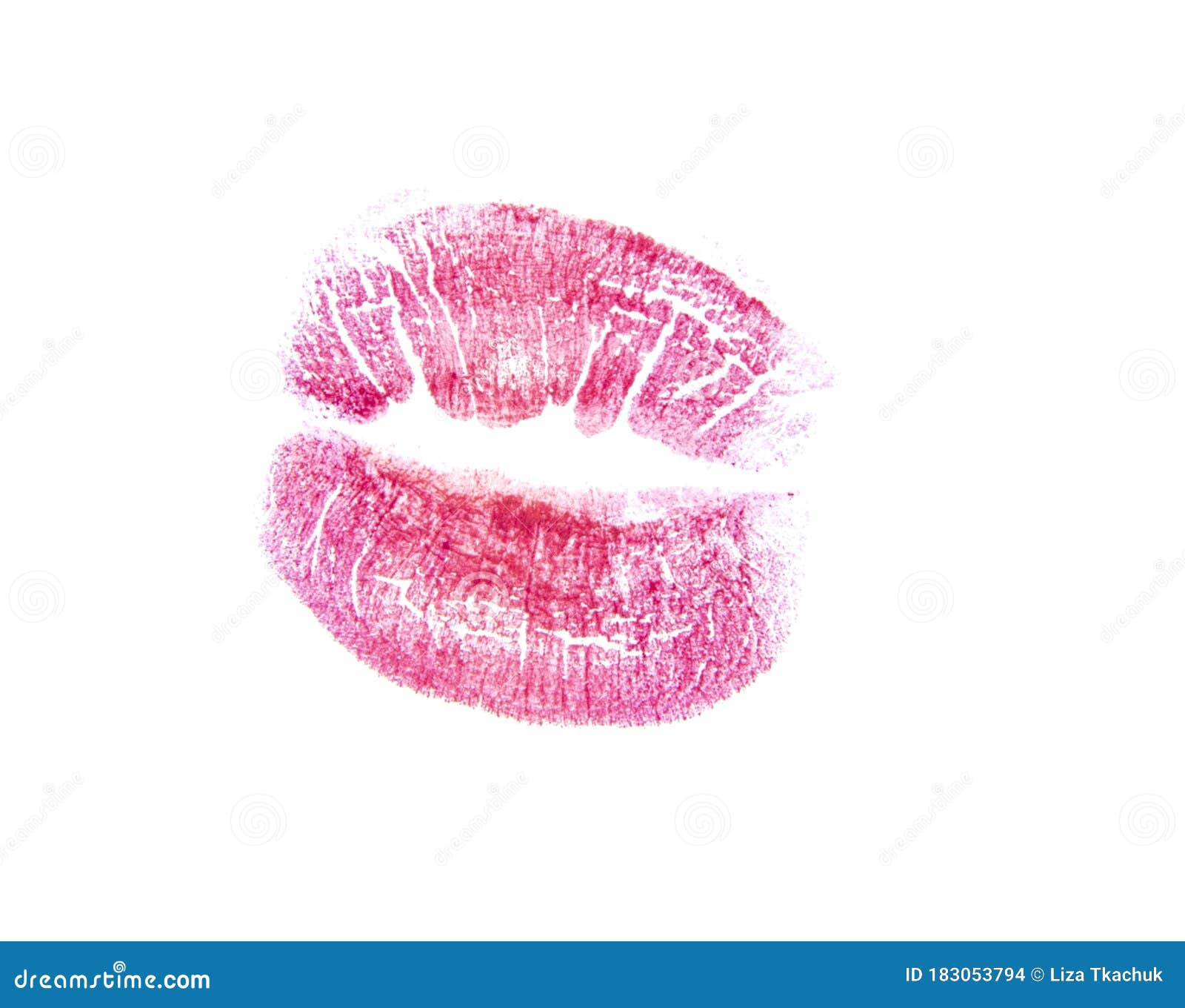 Pretty Lips Track Isolated on the White Stock Photo - Image of ...