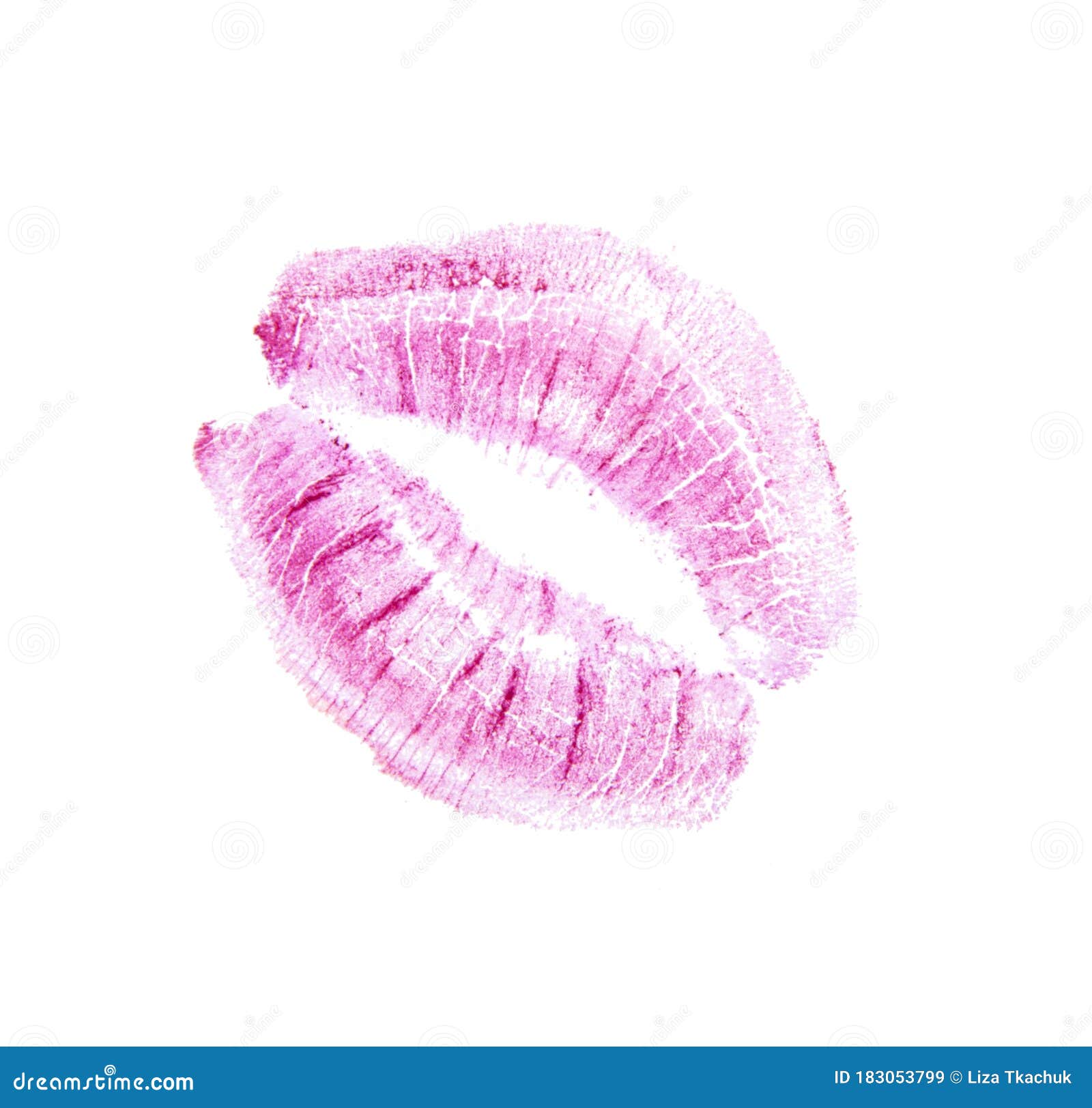 Pretty Lips Track Isolated on the White Stock Image - Image of romance ...