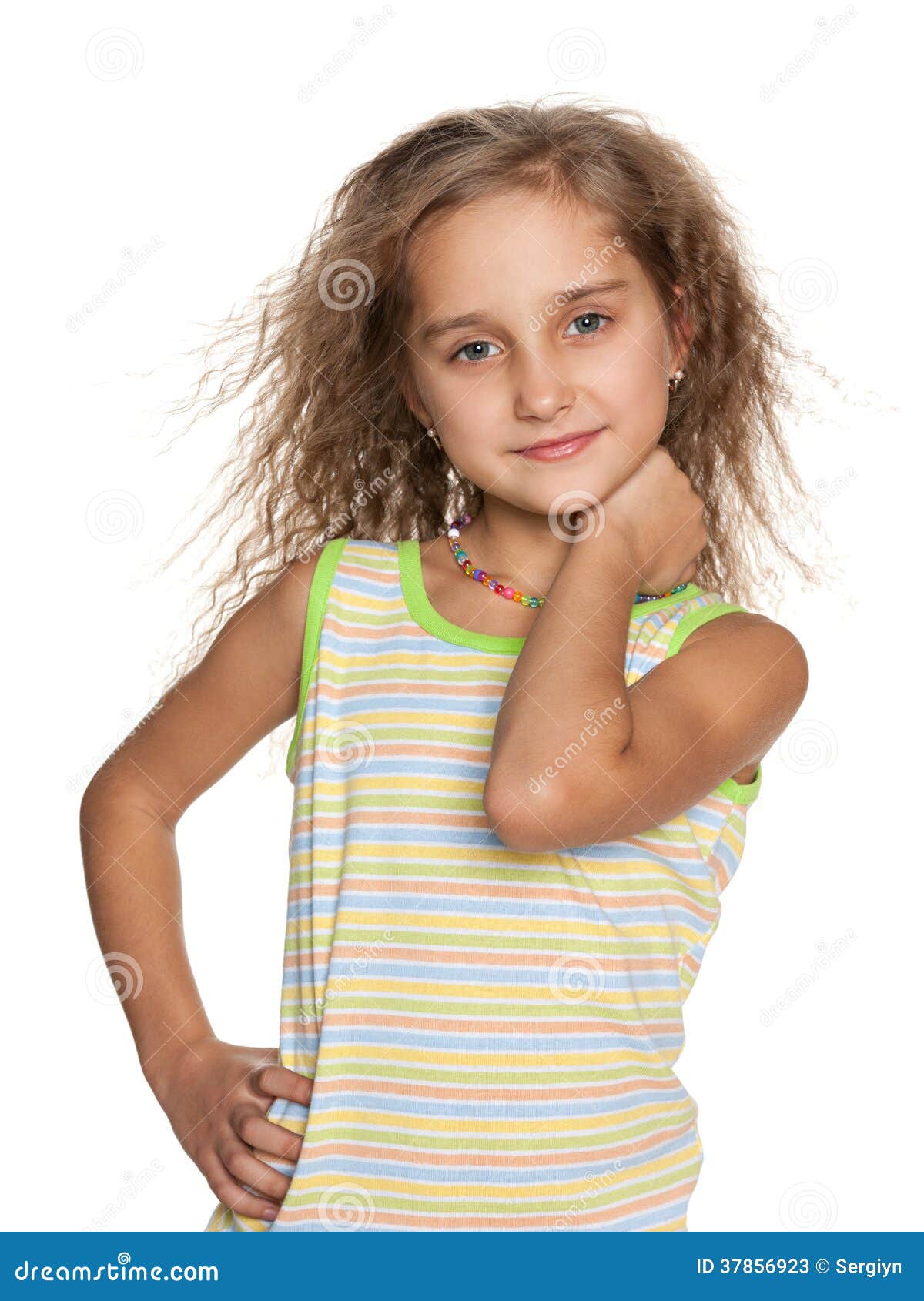 Pretty little girl stock image. Image of isolated, alone - 37856923