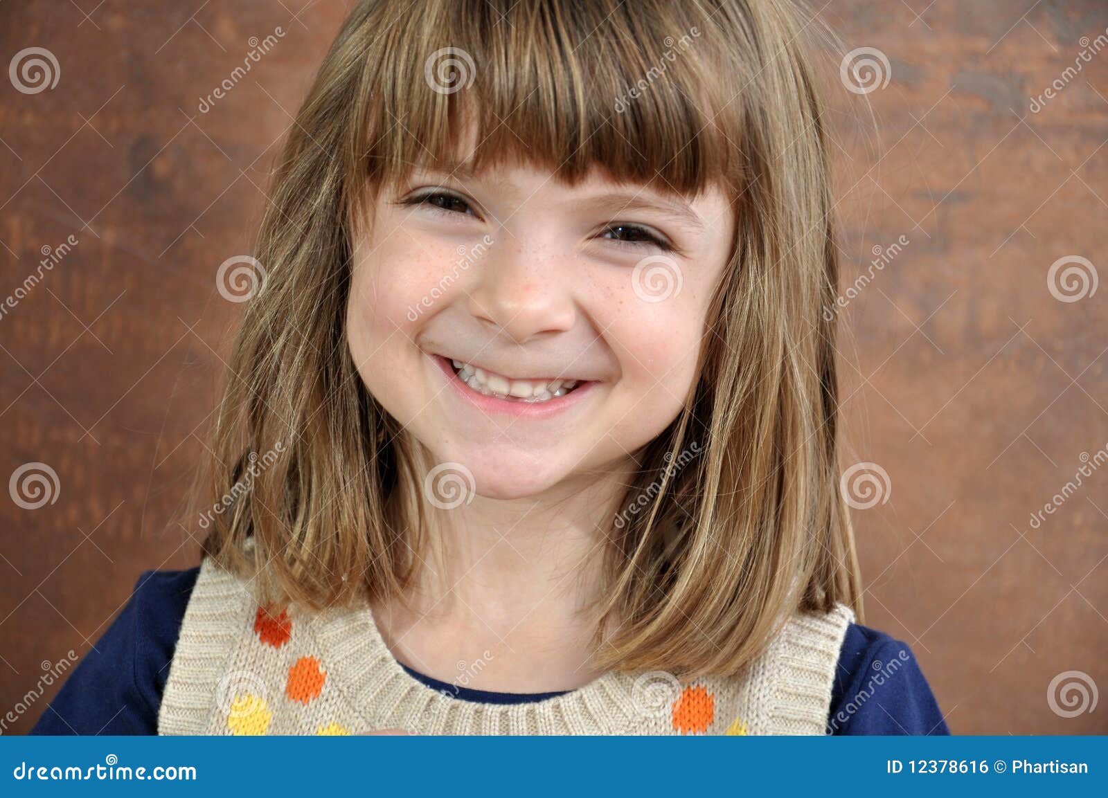 Pretty Little Girl with Bright Smil Stock Photo - Image of child, face ...