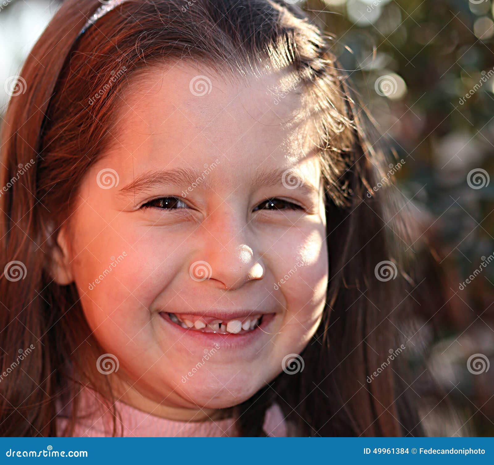 Pretty Little Girl with Happy Expression Stock Photo - Image of ...