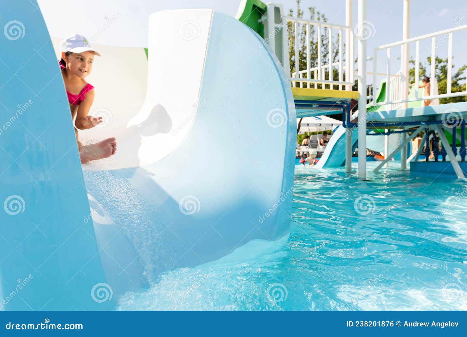 Pretty Little Girl in Swimming Pool Stock Photo - Image of happiness ...