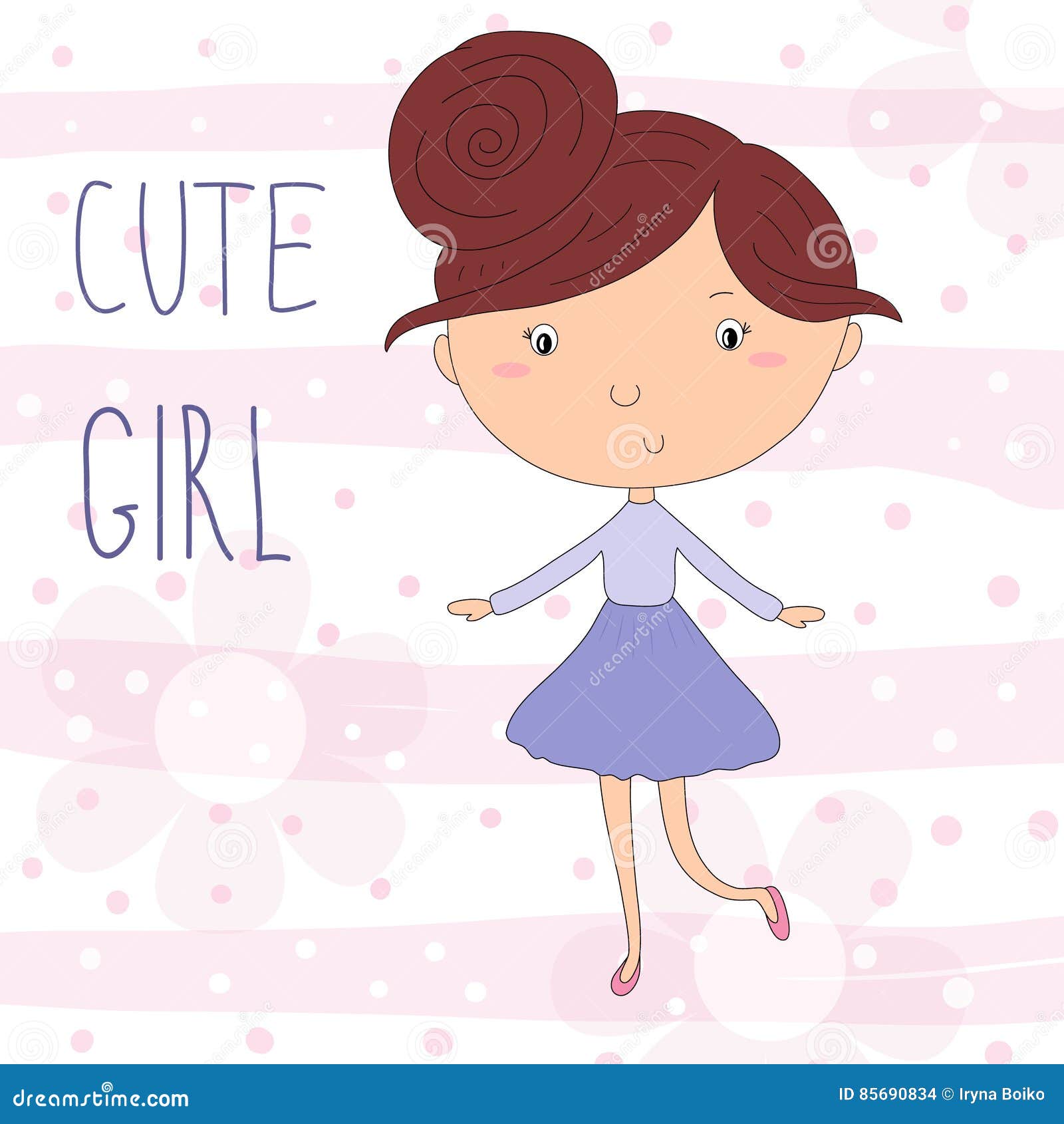 Pretty Little Girl Vector Illustration Stock Vector - Illustration of ... Pretty Little Girl Vector Illustration Stock Vector - Illustration of ...