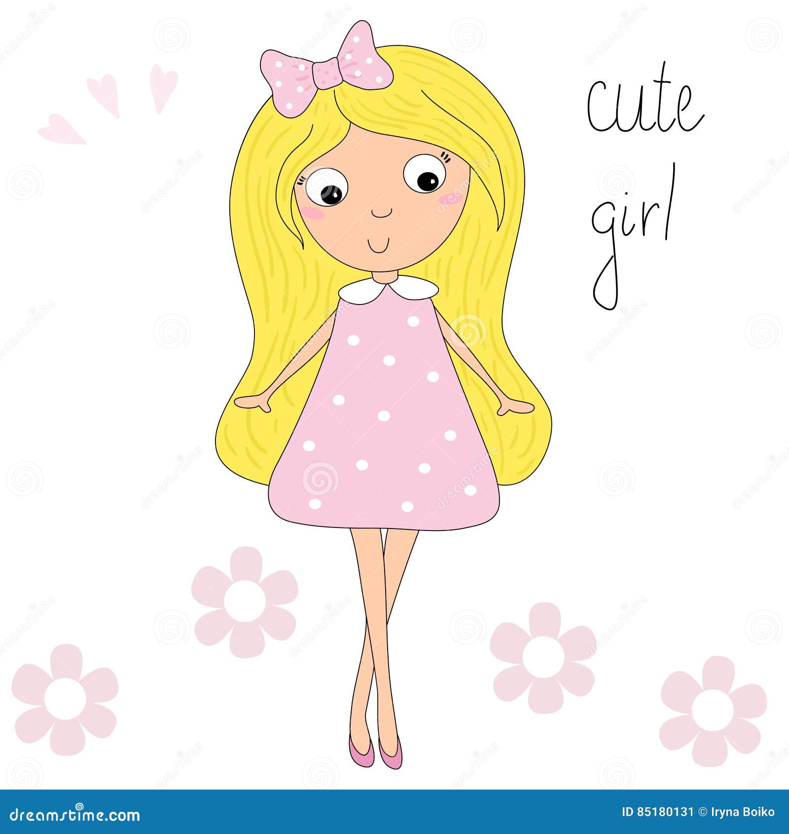 Pretty Little Pink Girl Vector Illustration Stock Vector - Illustration ... Pretty Little Pink Girl Vector Illustration Stock Vector - Illustration ...