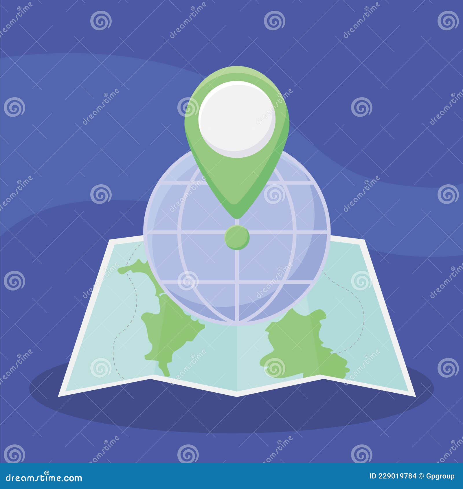 Pretty Location Illustration Stock Vector - Illustration of world ...