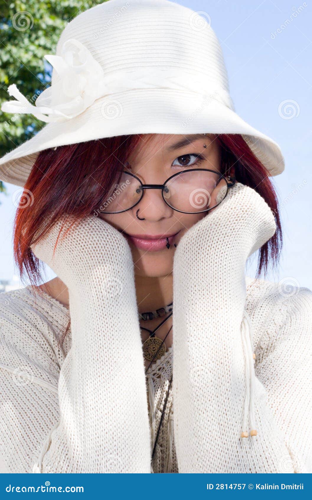 Pretty look stock image. Image of model, cheerful, redhead - 2814757