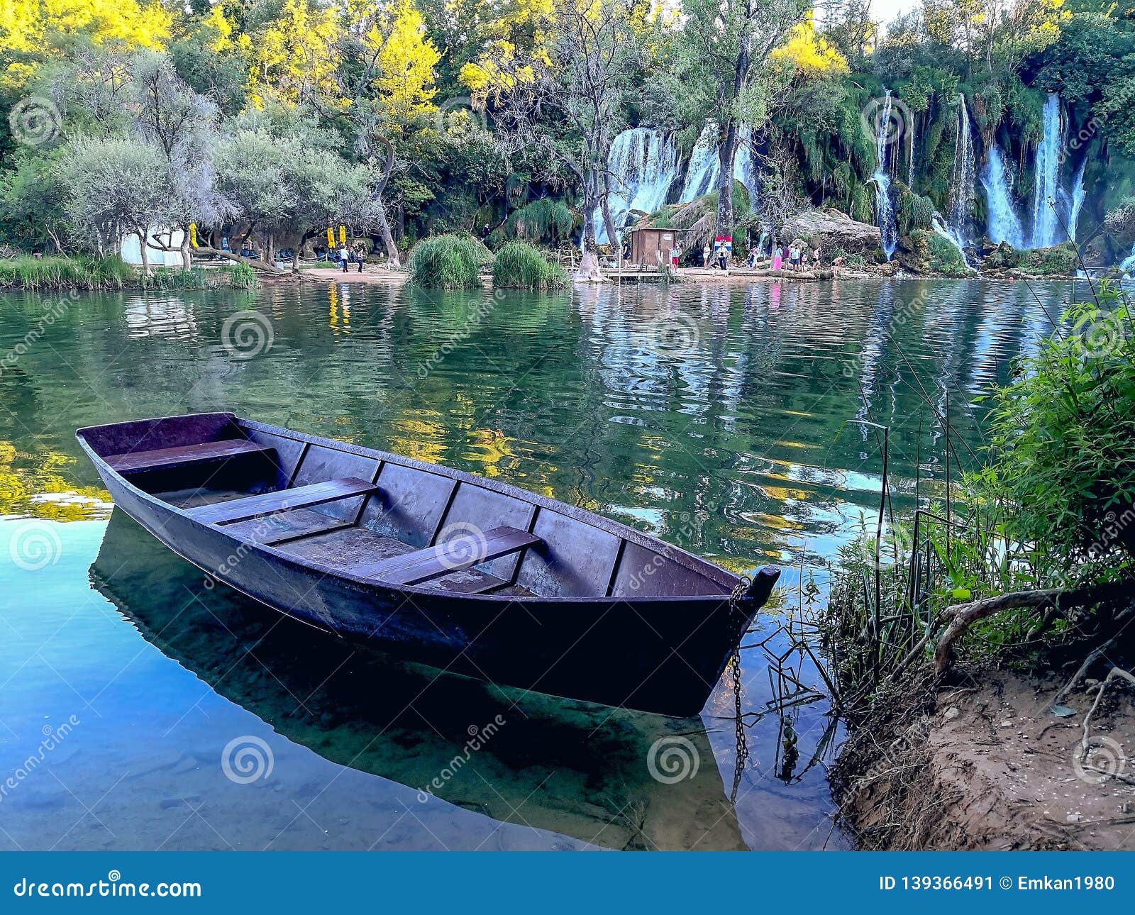 Pretty Look at the Boat and the River Stock Image - Image of outdoors ...