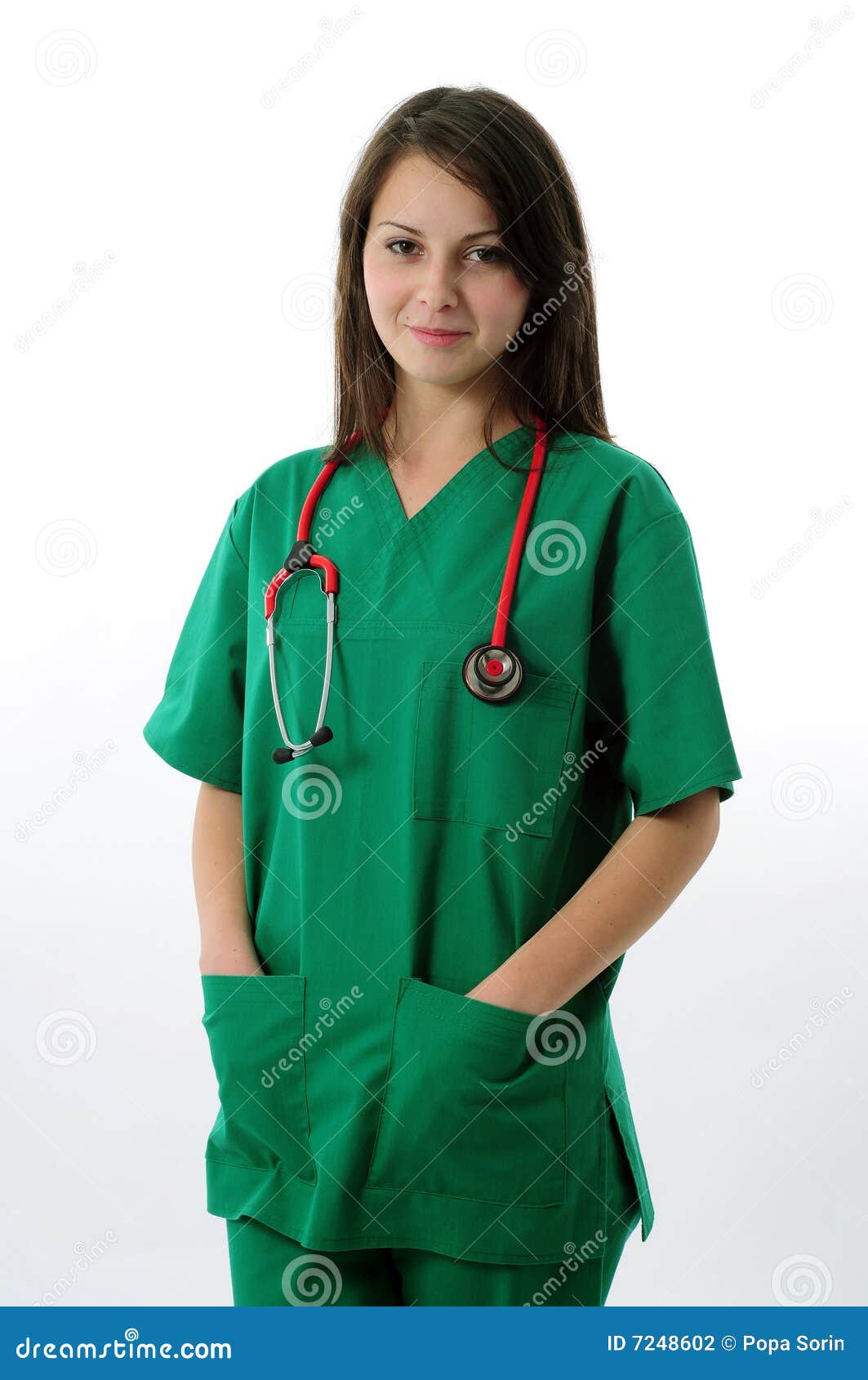 Pretty medical woman stock photo. Image of hospital, volunteer - 7248602