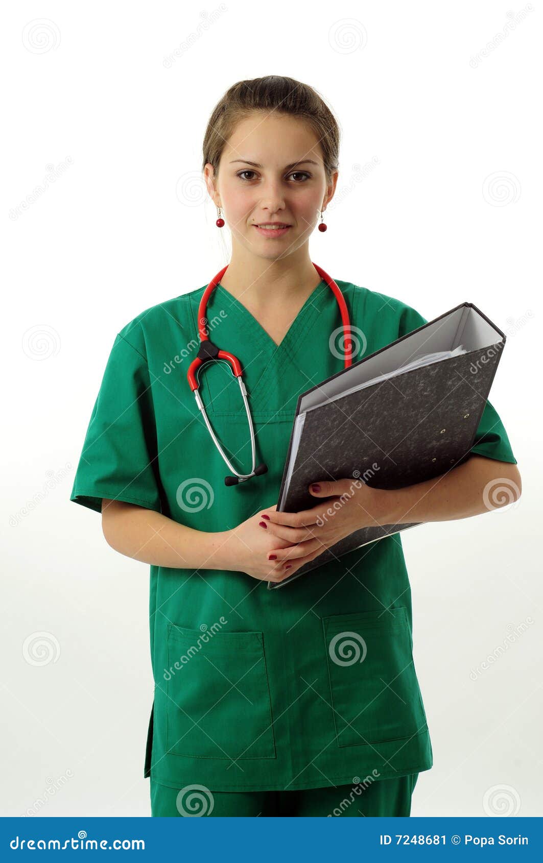 Pretty medical woman stock image. Image of internist, emergency - 7248681