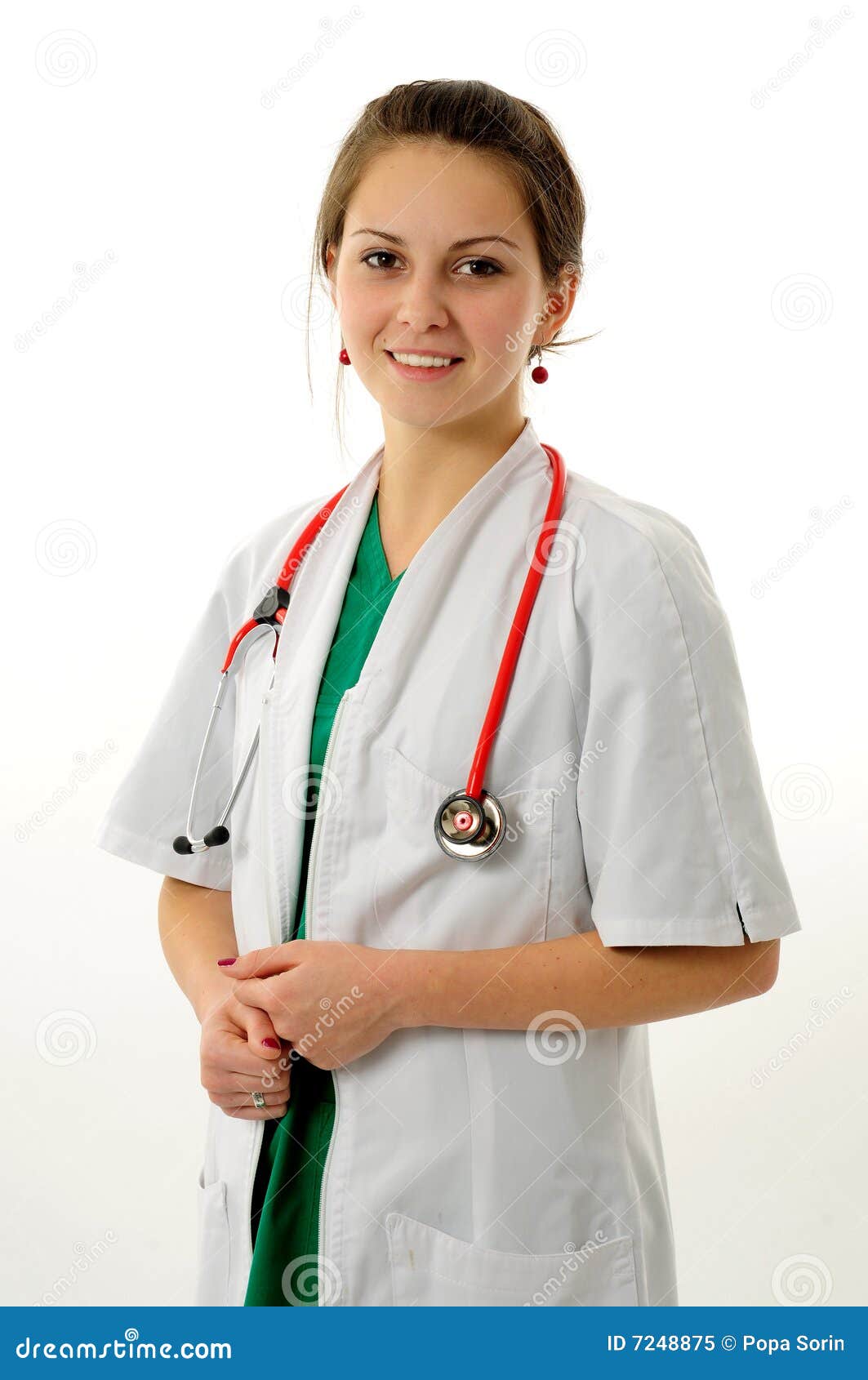 Pretty medical woman stock image. Image of intern, internist - 7248875