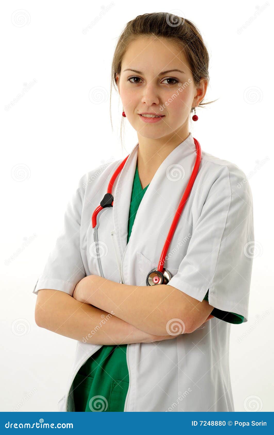 Pretty medical woman stock photo. Image of practitioners - 7248880