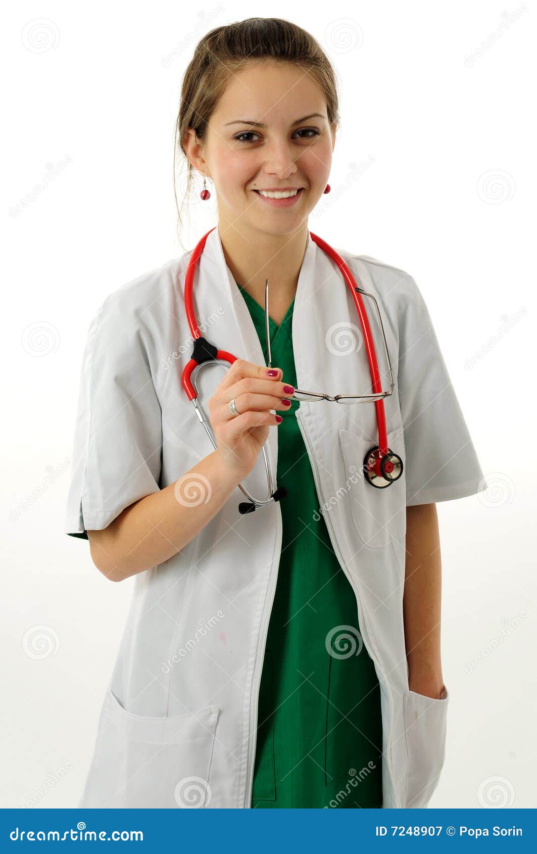 Pretty medical woman stock image. Image of eyeglasses - 7248907