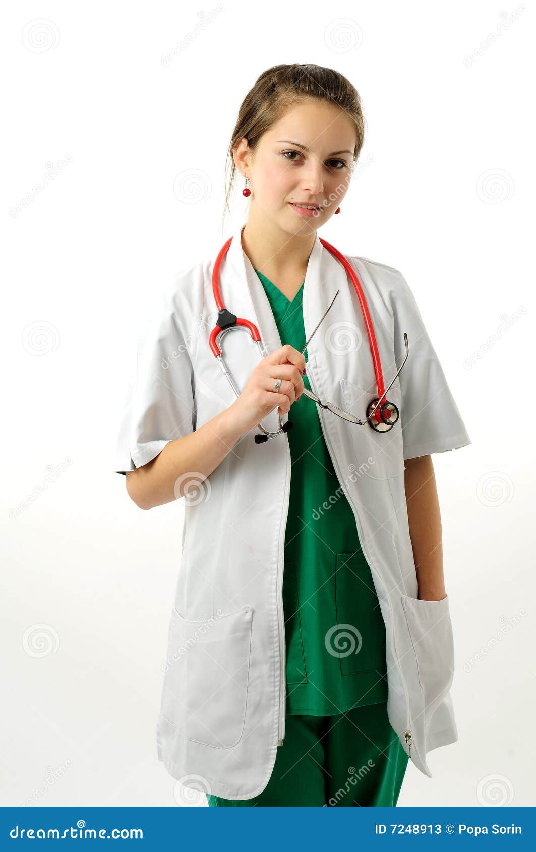 Pretty medical woman stock image. Image of internists - 7248913
