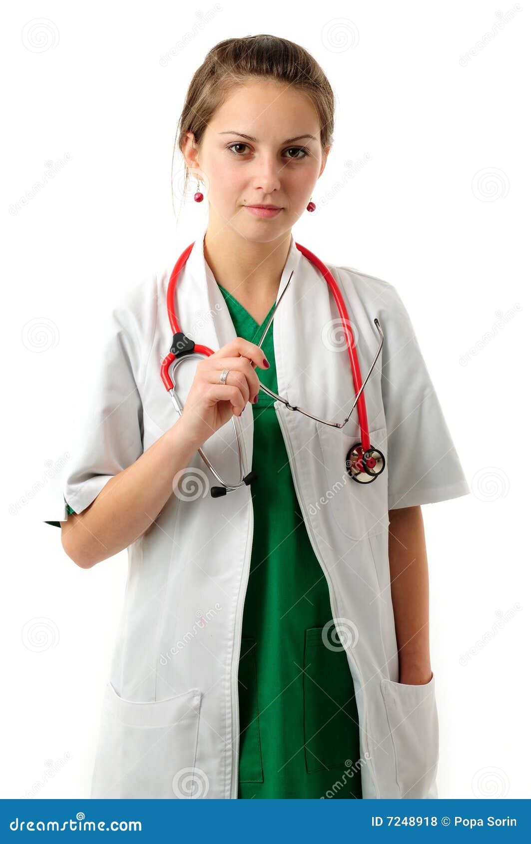 Pretty medical woman stock photo. Image of emergency, intern - 7248918