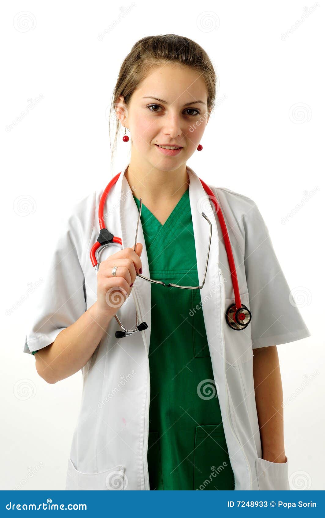 Pretty medical woman stock image. Image of lady, eyeglasses - 7248933