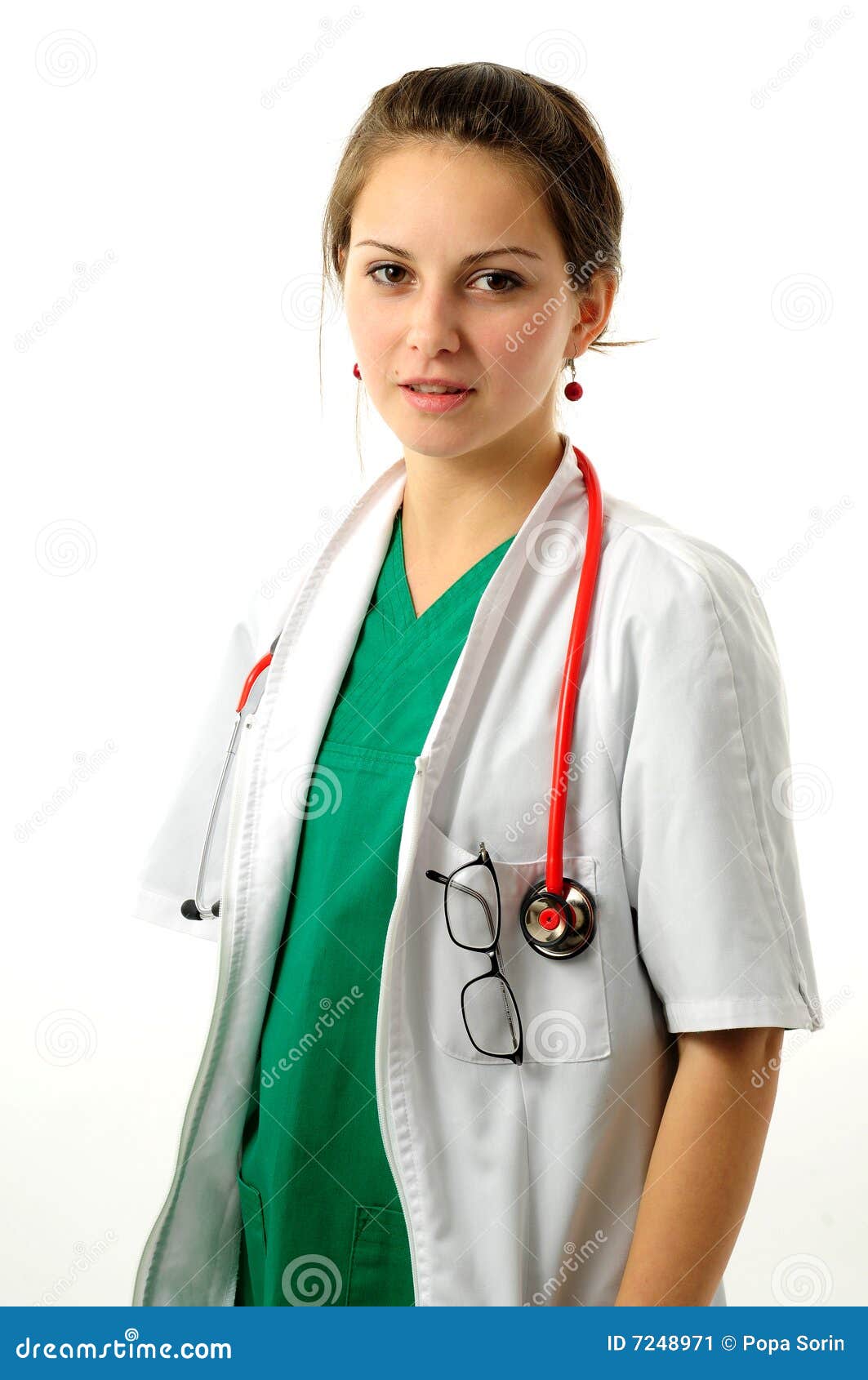 Pretty medical woman stock image. Image of facility, equipment - 7248971