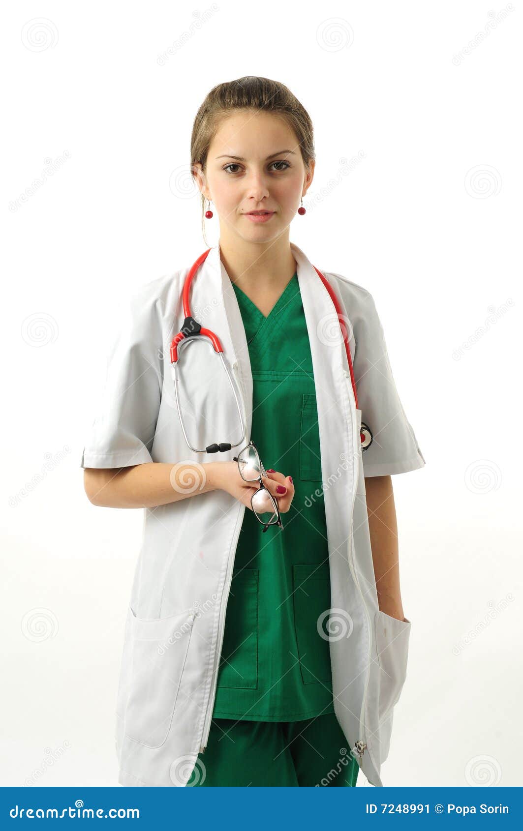 Pretty medical woman stock image. Image of interns, hospital - 7248991