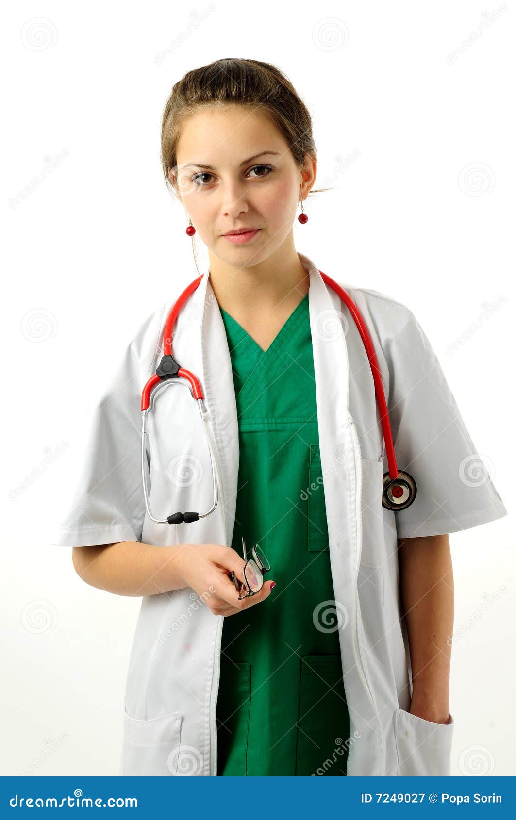 Pretty medical woman stock image. Image of practitioners - 7249027