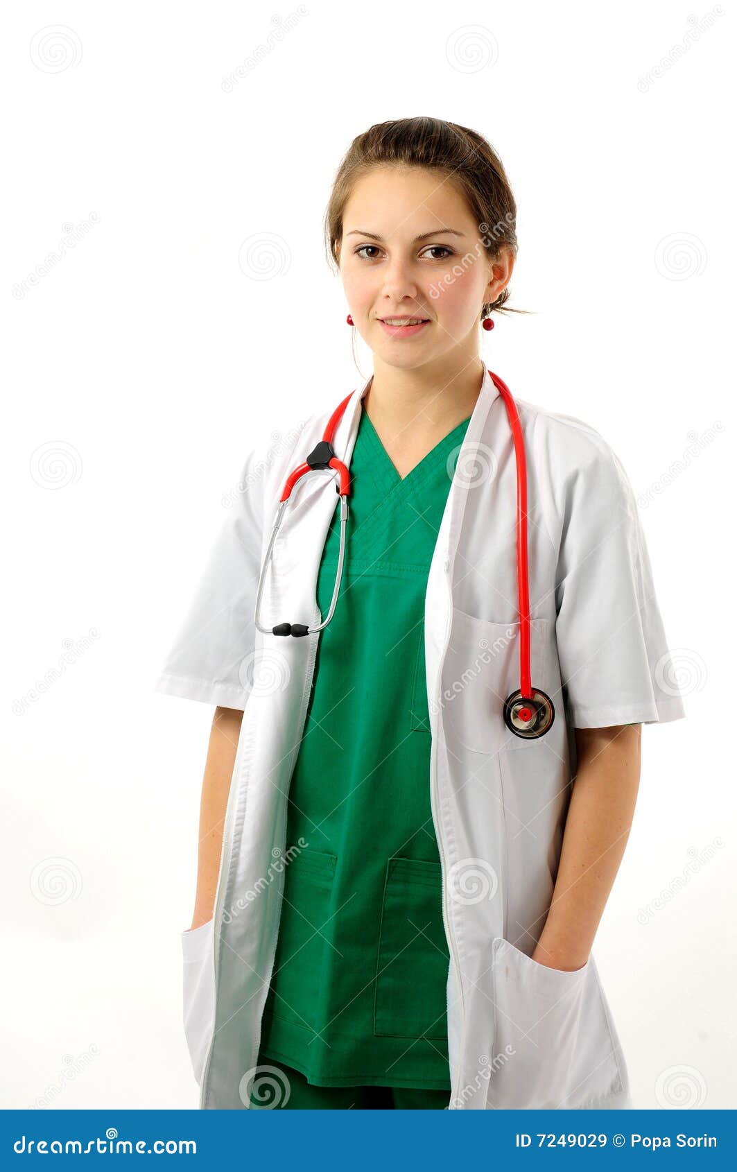 Pretty medical woman stock image. Image of intern, health - 7249029