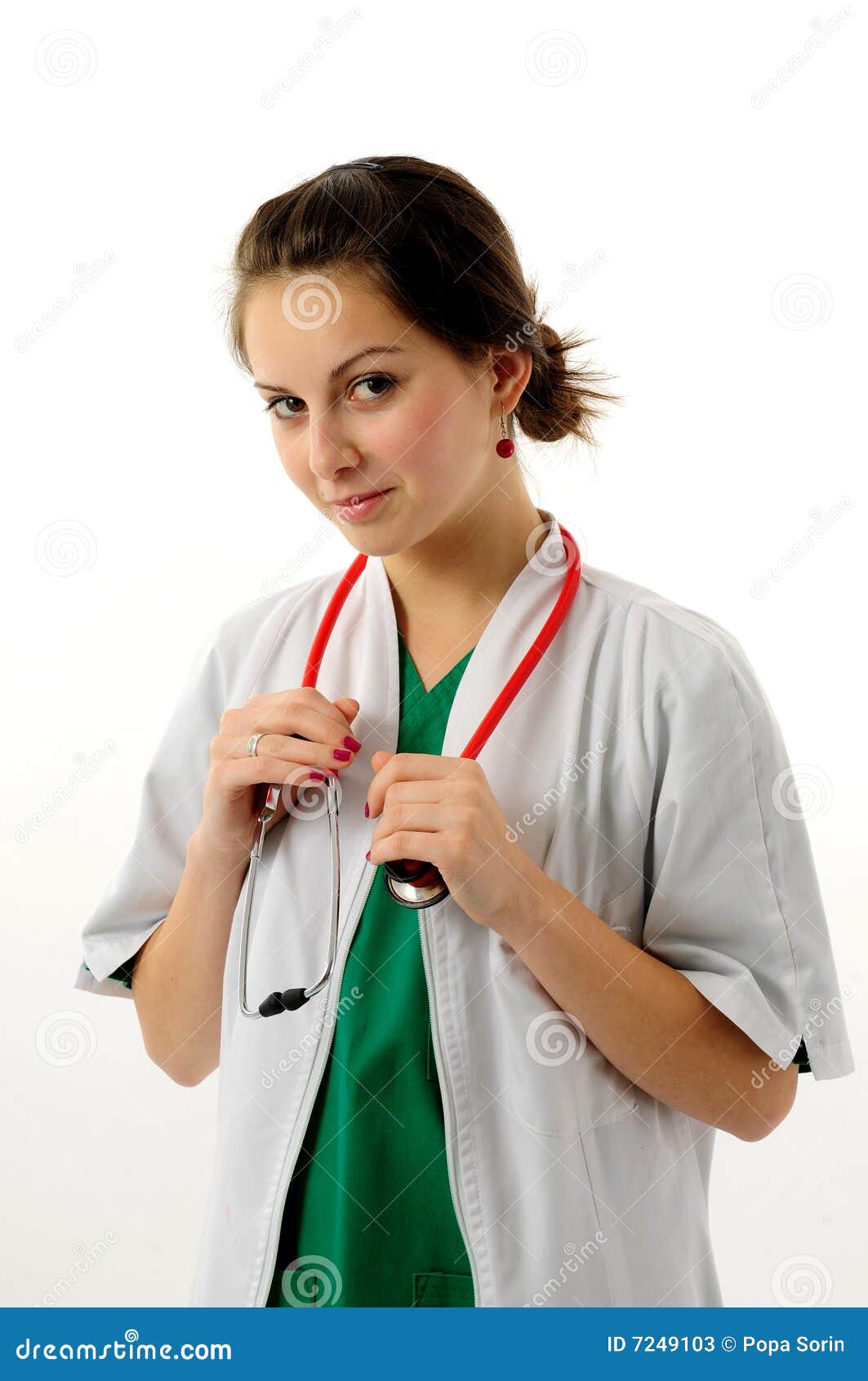 Pretty medical woman stock image. Image of docs, facilities - 7249103