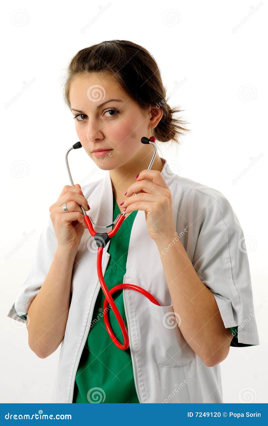 Pretty medical woman stock photo. Image of practitioners - 7249120