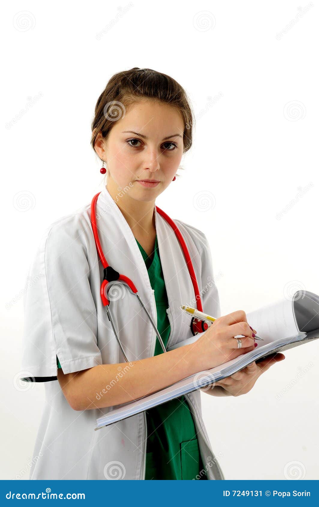 Pretty medical woman stock image. Image of facilities - 7249131