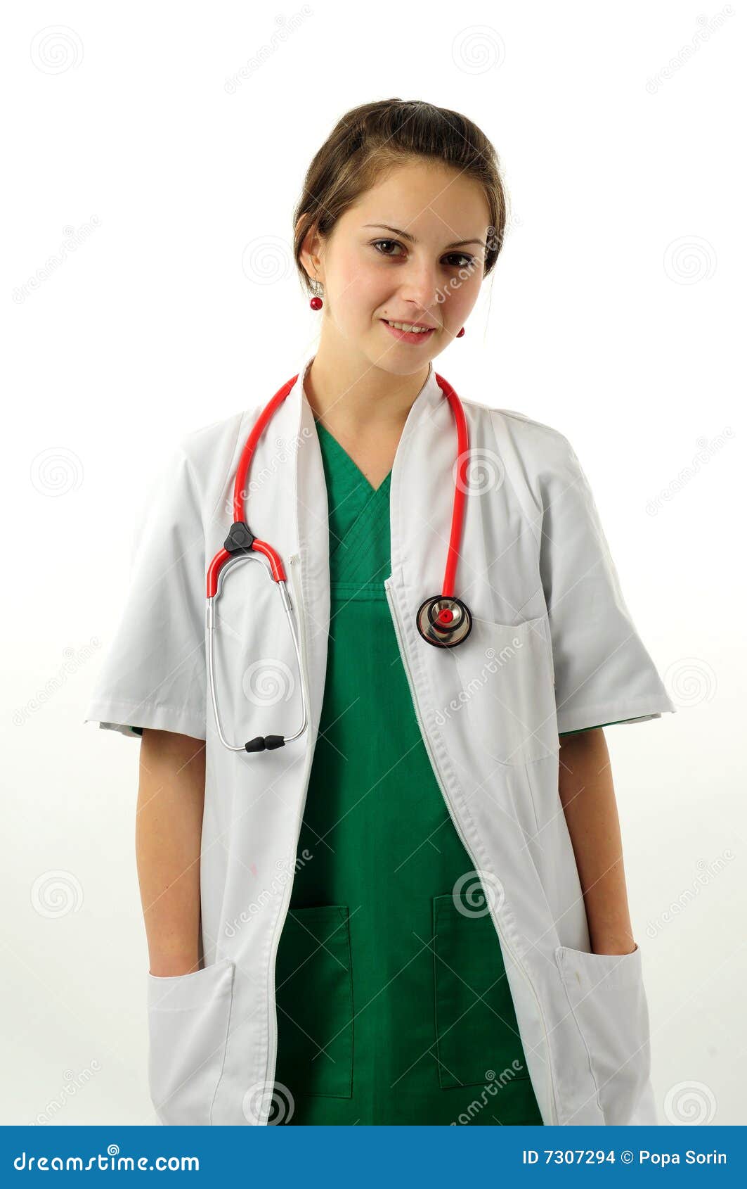 Pretty medical woman stock photo. Image of practitioners - 7307294