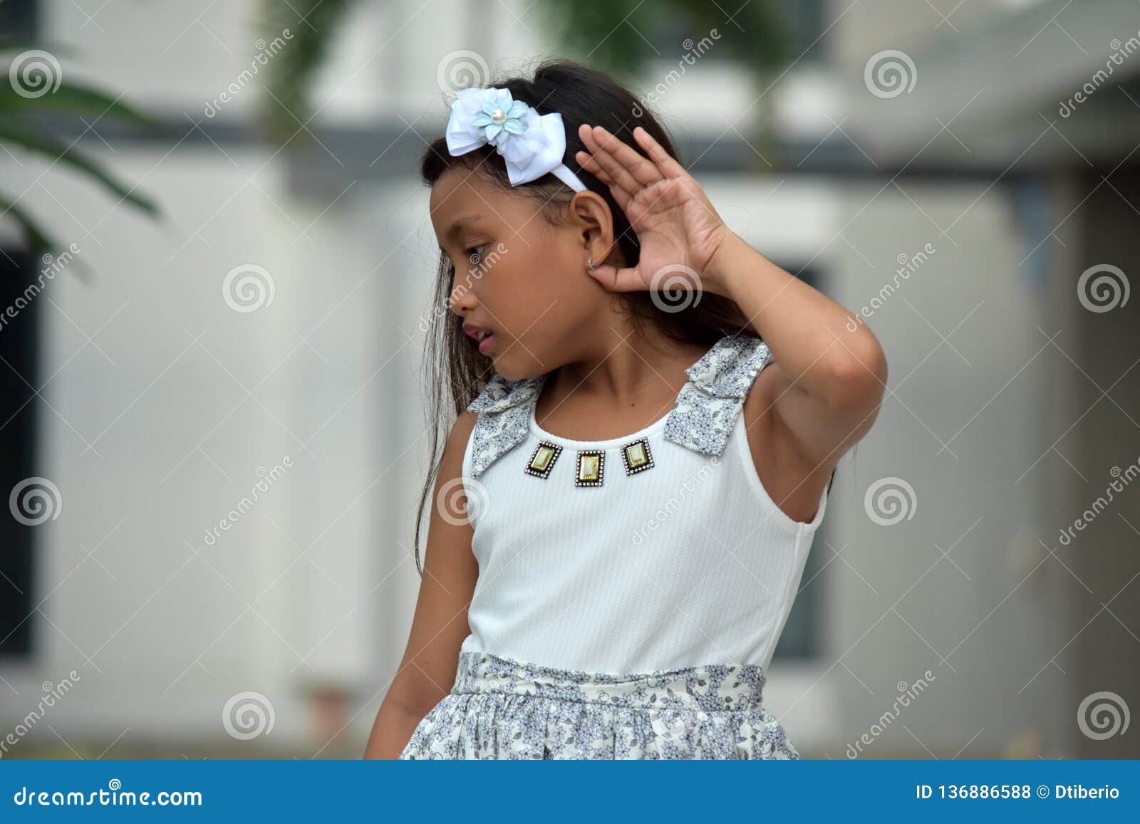 Pretty Minority Adolescent Hearing Stock Photo - Image of childish ...