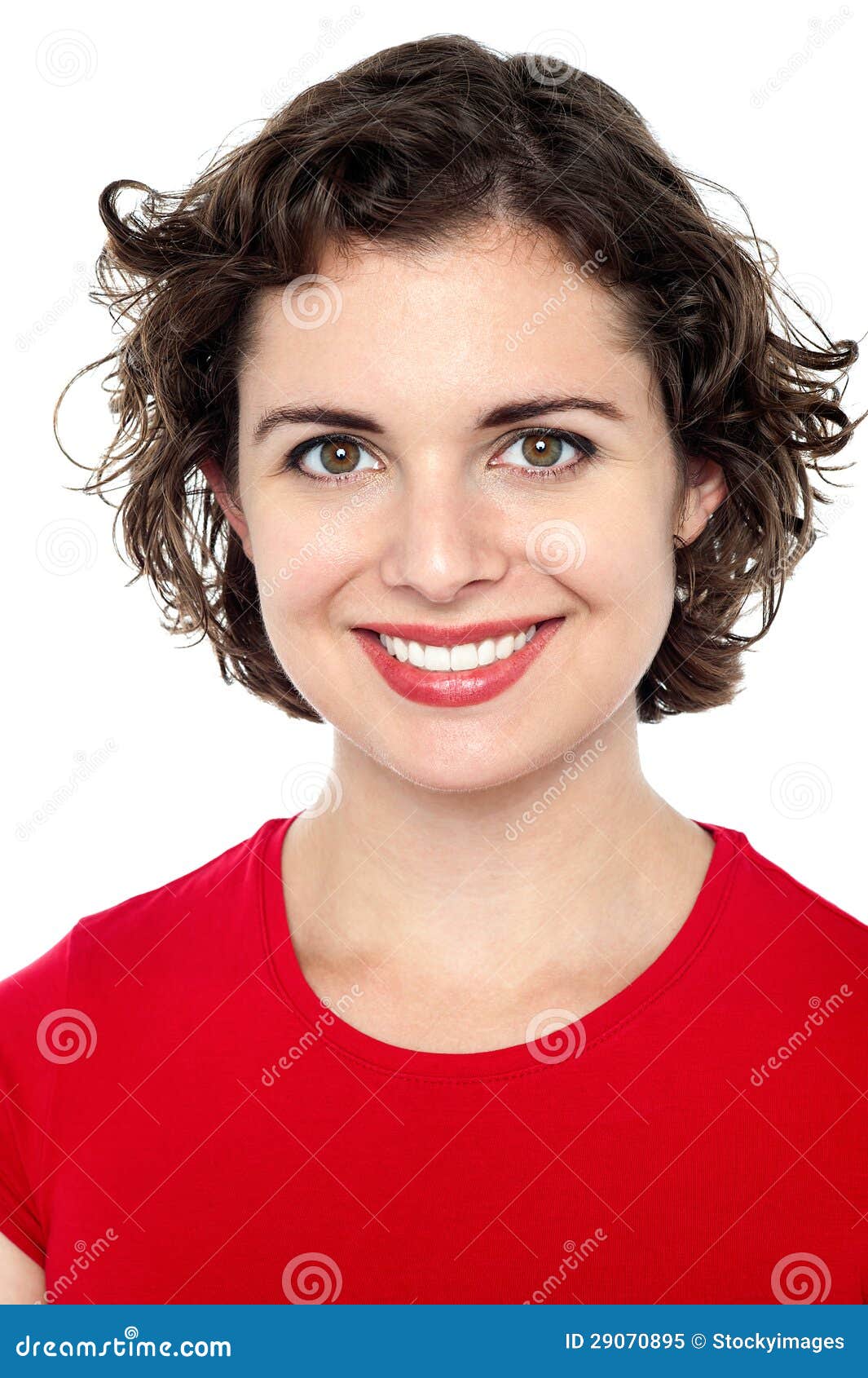 Pretty Model Isolated Over White Background Stock Image - Image of face ...