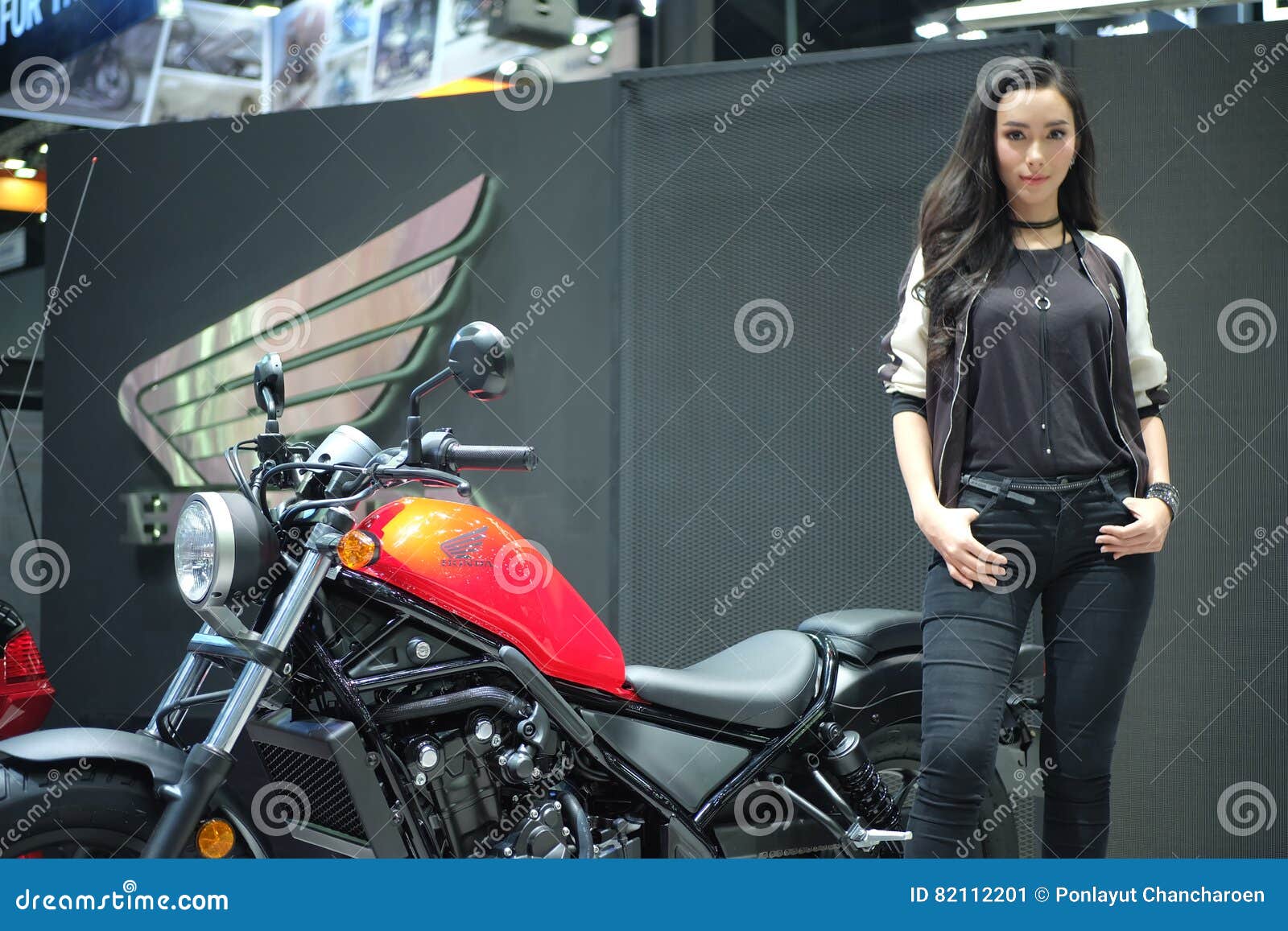 Pretty model motorcycle editorial photo. Image of bike - 82112201