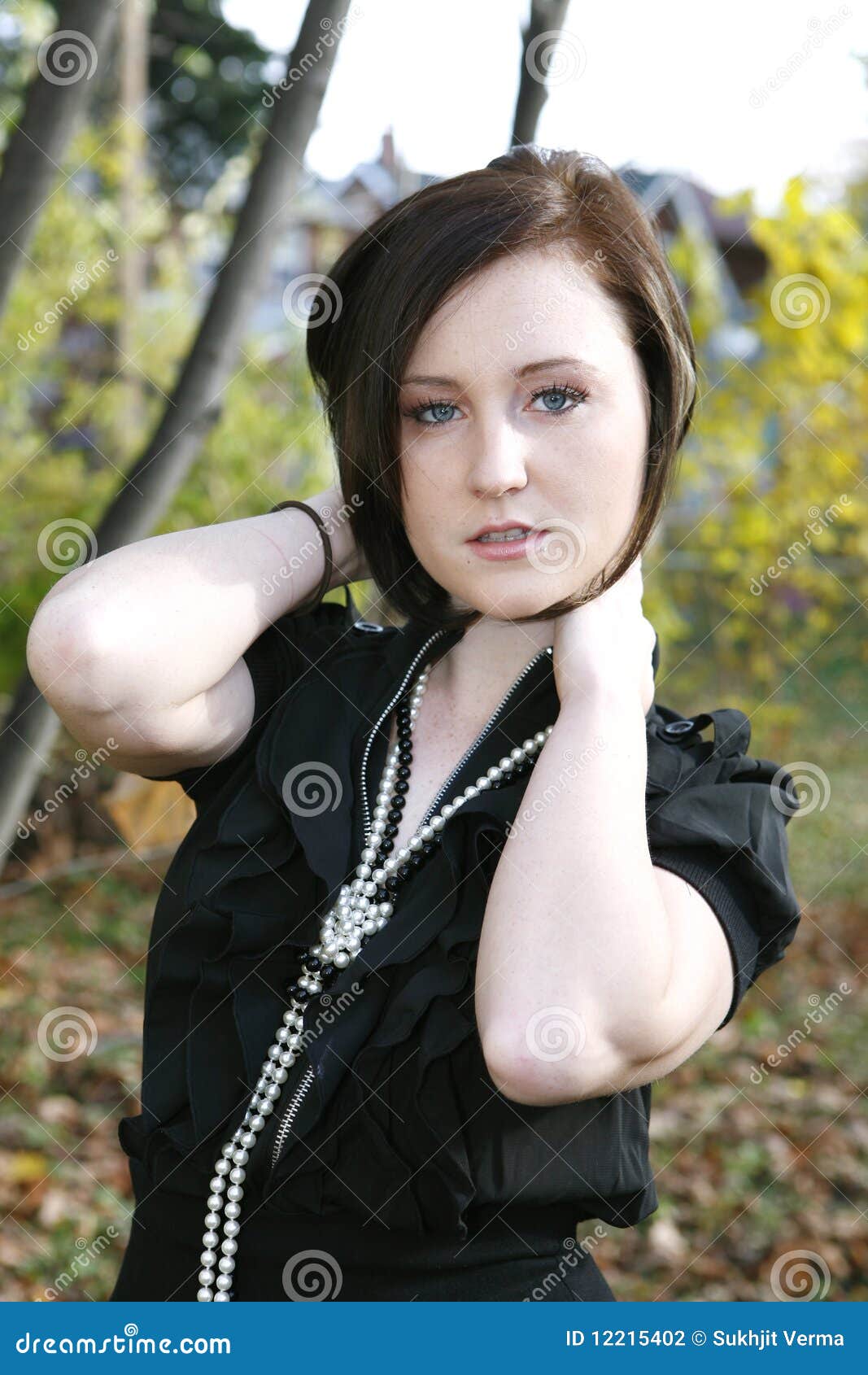 Pretty model possing stock photo. Image of middle, model - 12215402