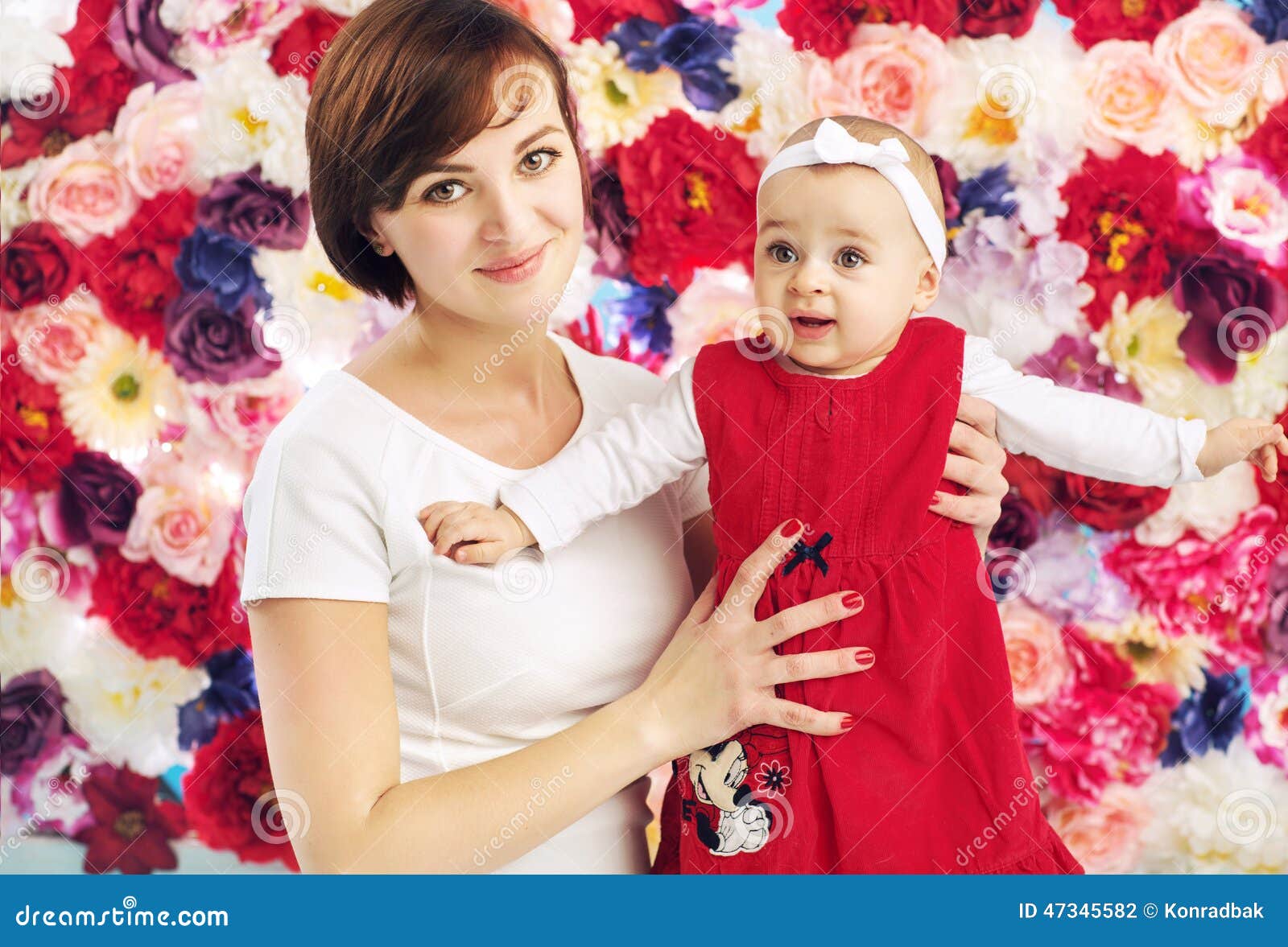 Pretty mom with cute child stock photo. Image of infant - 47345582