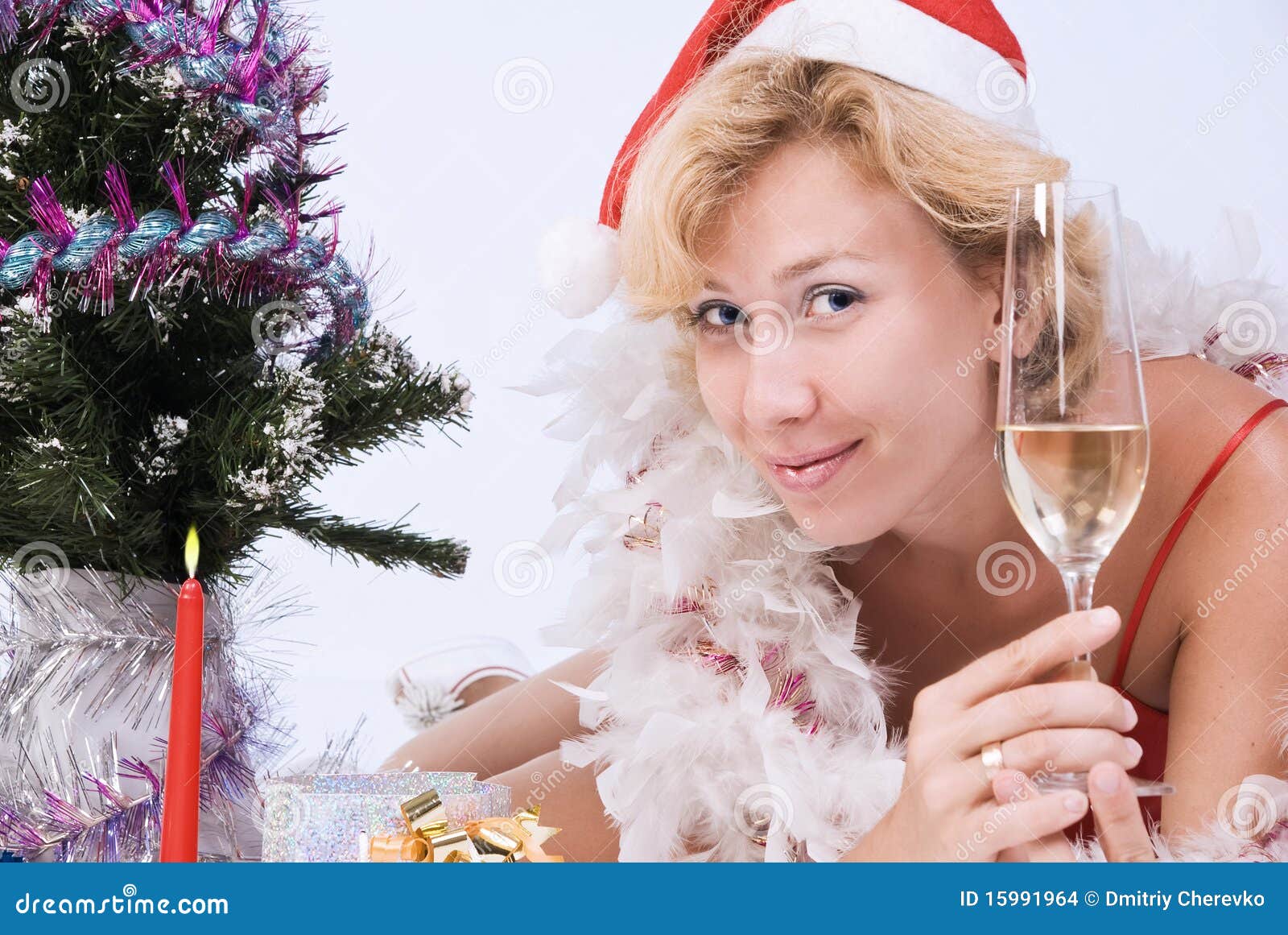 Pretty Mrs. Santa Clause stock photo. Image of hair, cute - 15991964