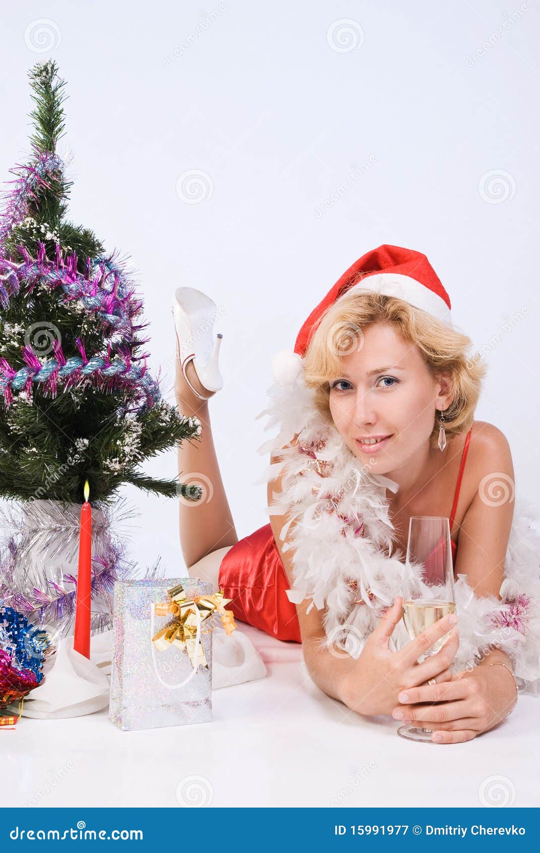 Pretty Mrs. Santa Clause stock image. Image of elegant - 15991977