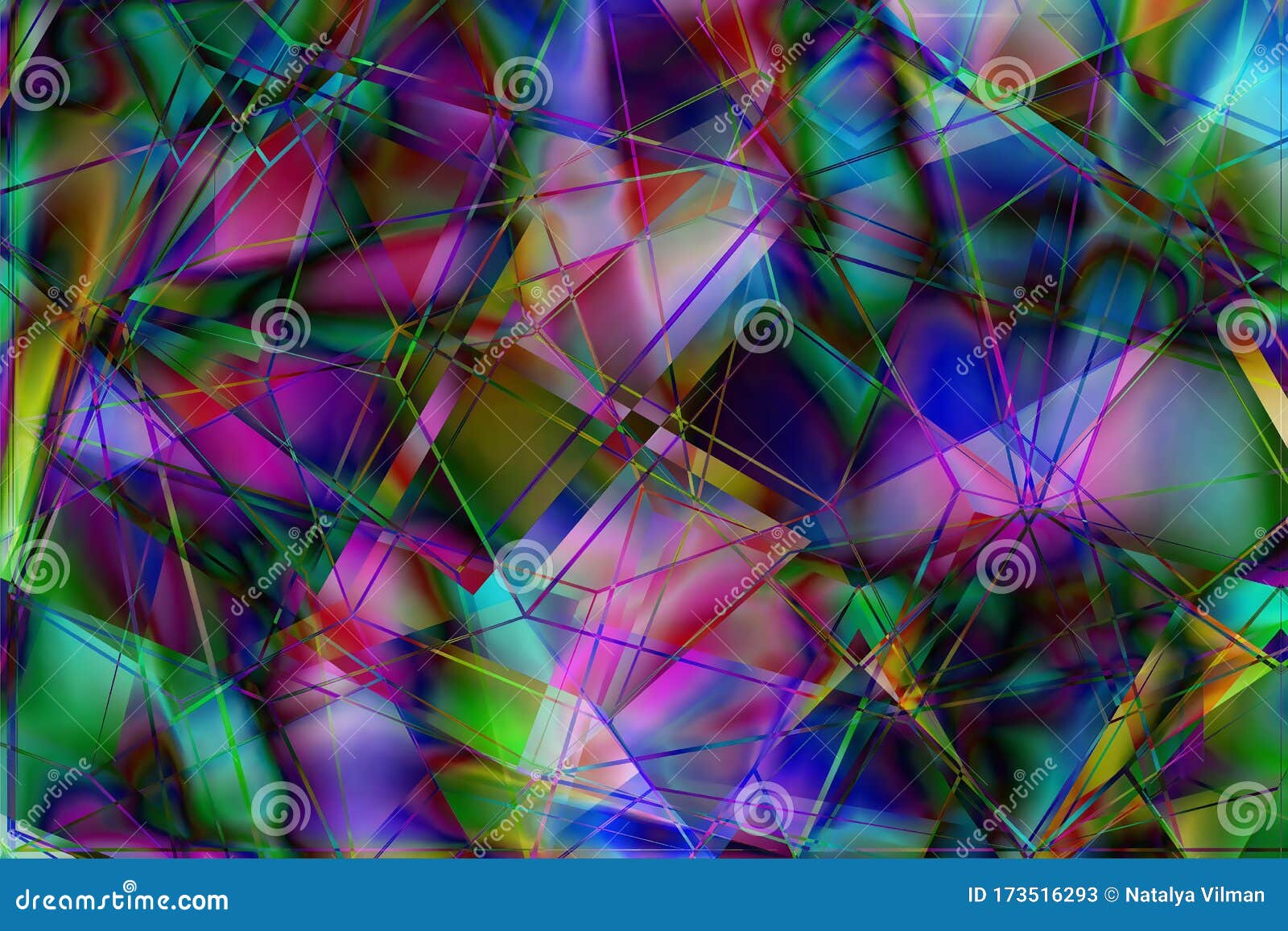 Pretty Multi Colorful Polygon Geometric Pattern. Mix Many Colors ...