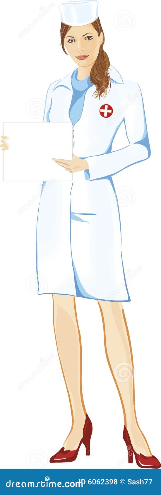 Pretty nurse stock vector. Illustration of cute, portrait - 6062398