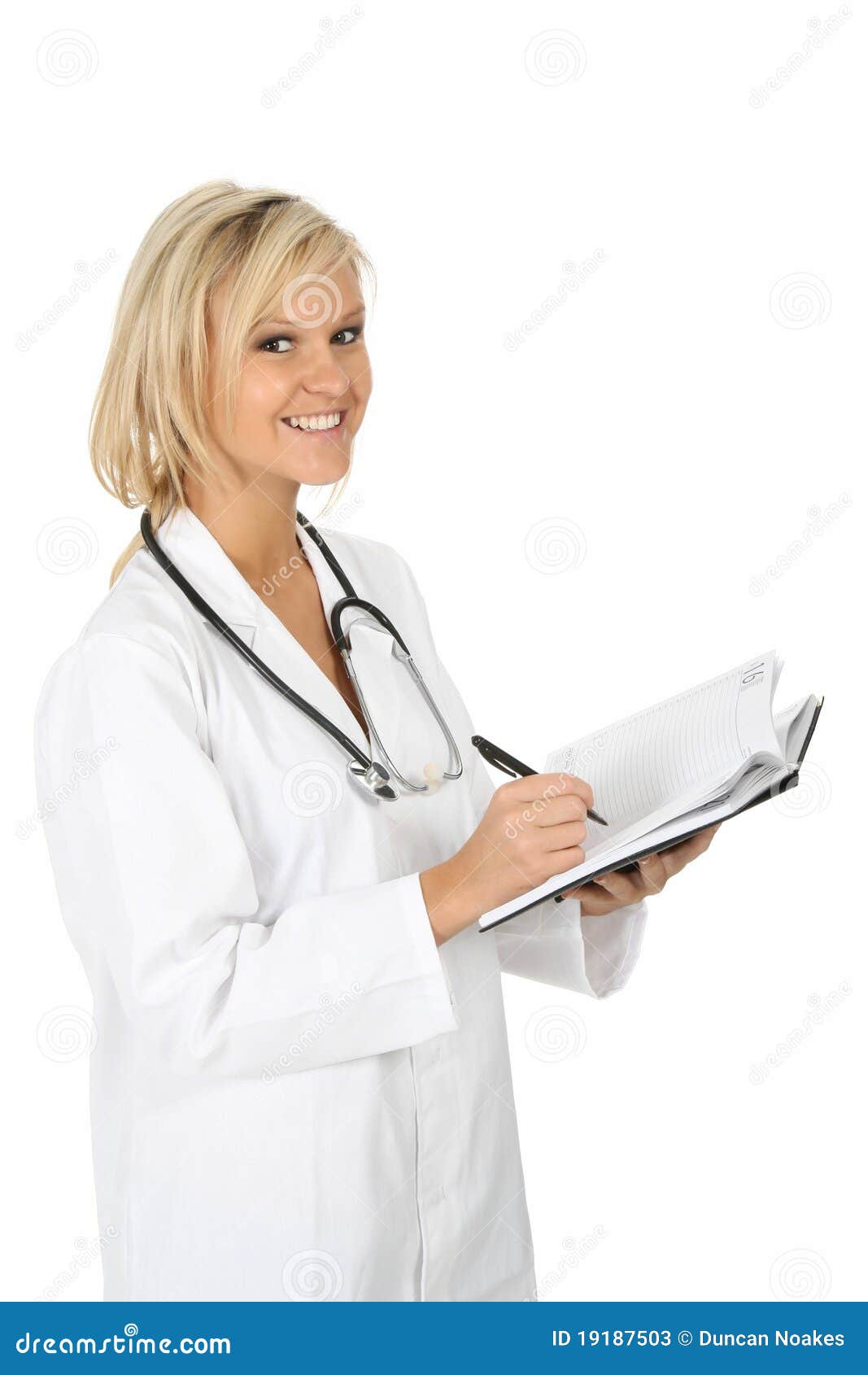 Pretty Nurse or Doctor stock image. Image of medical - 19187503