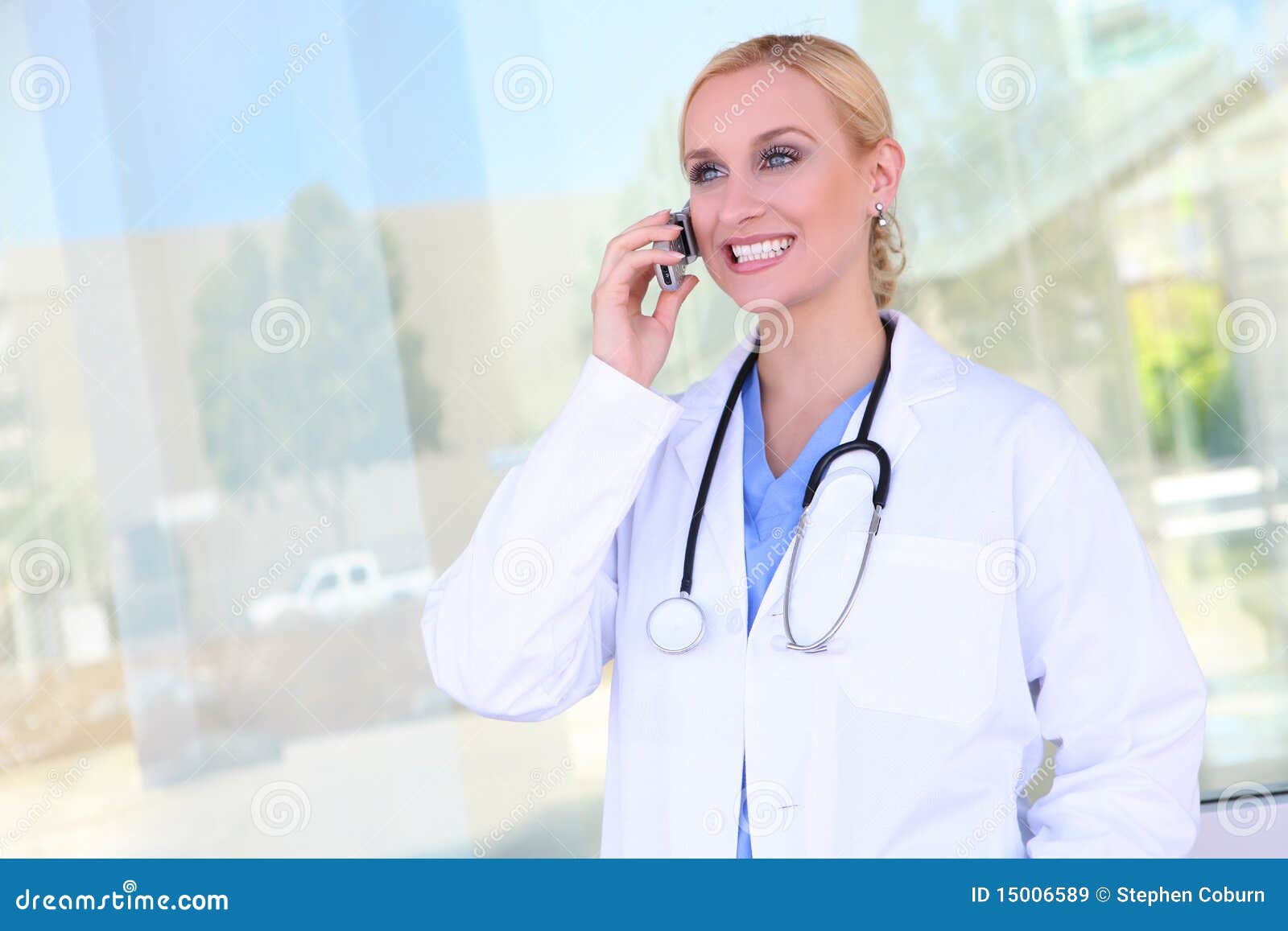 Pretty Nurse at Hospital stock image. Image of hospital - 15006589