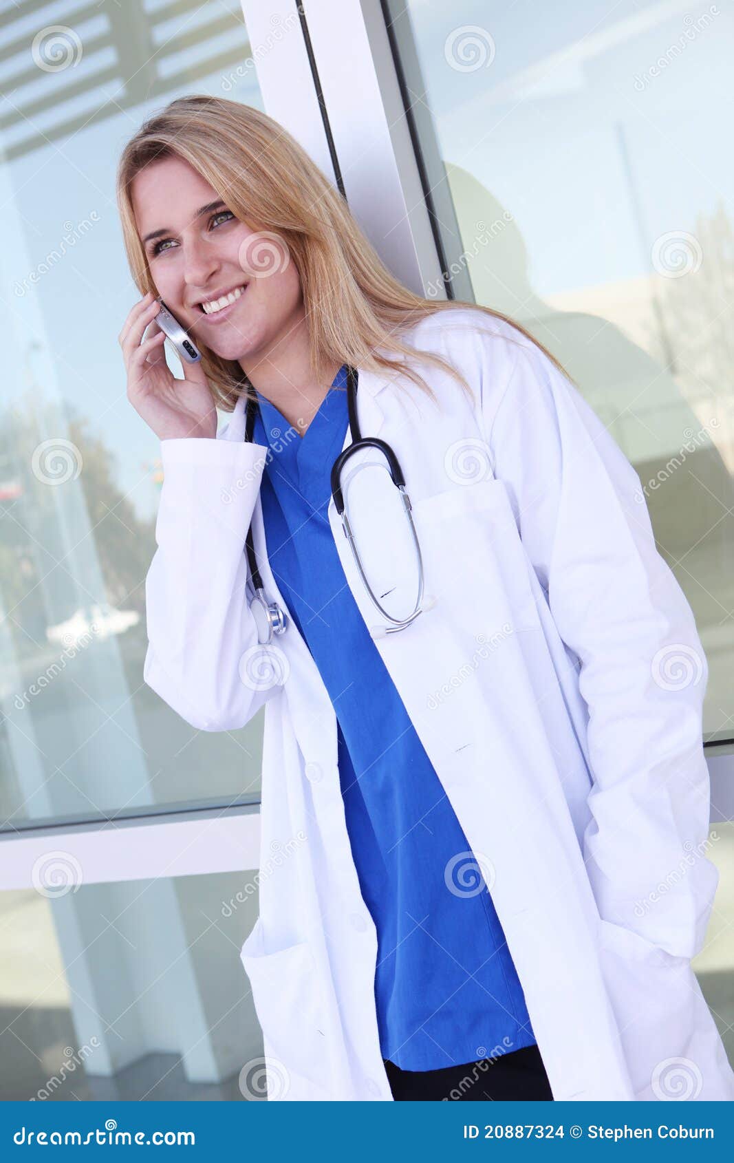 Pretty Nurse at Hospital stock photo. Image of profession - 20887324