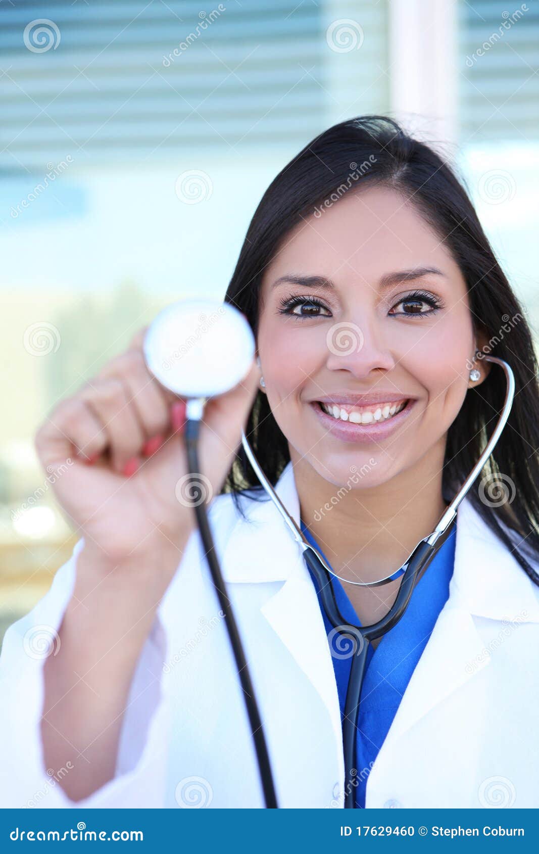 Pretty Nurse with Stethoscope Stock Photo - Image of doctor, beautiful ...