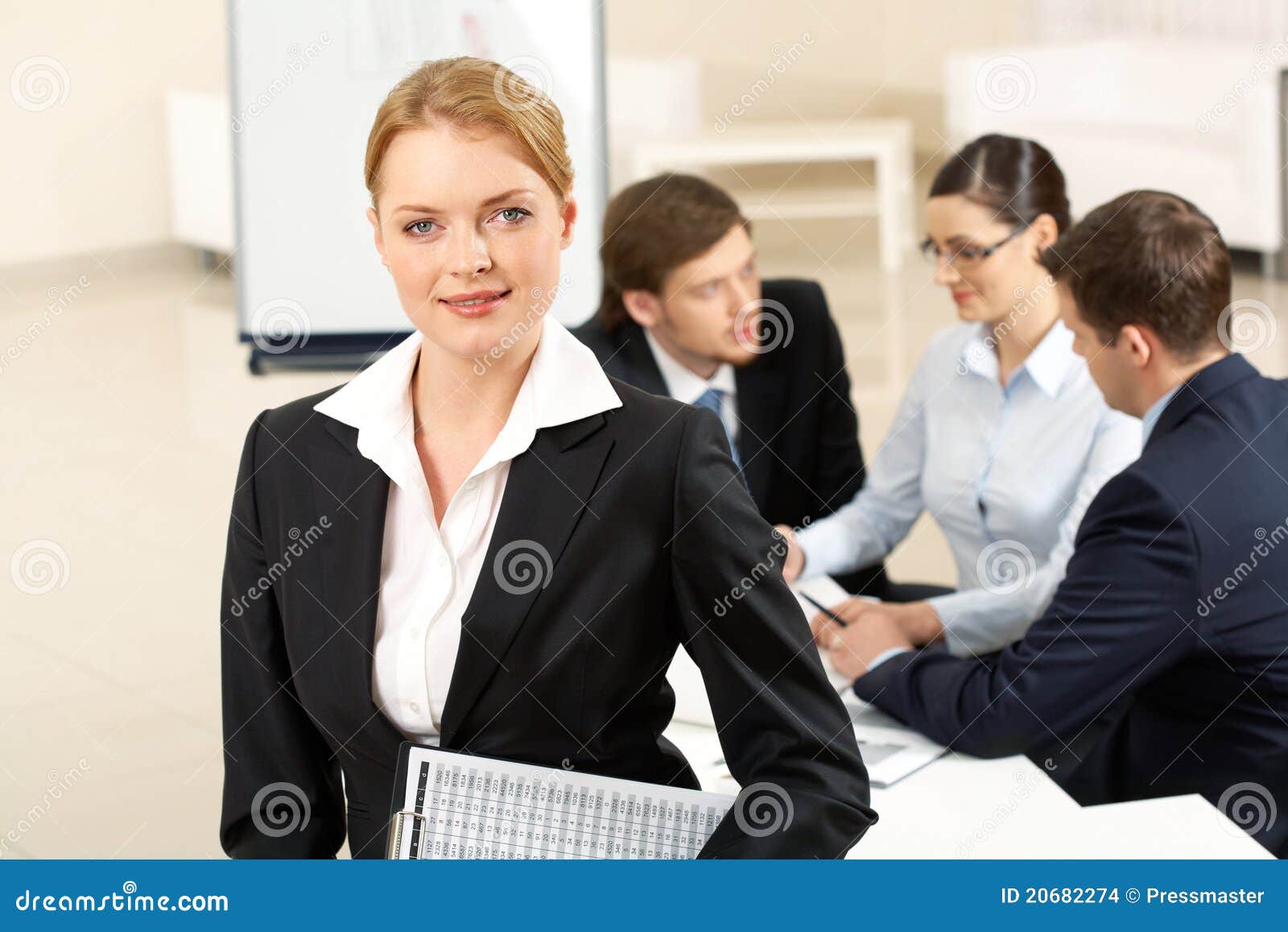 Pretty office worker stock photo. Image of expertise - 20682274