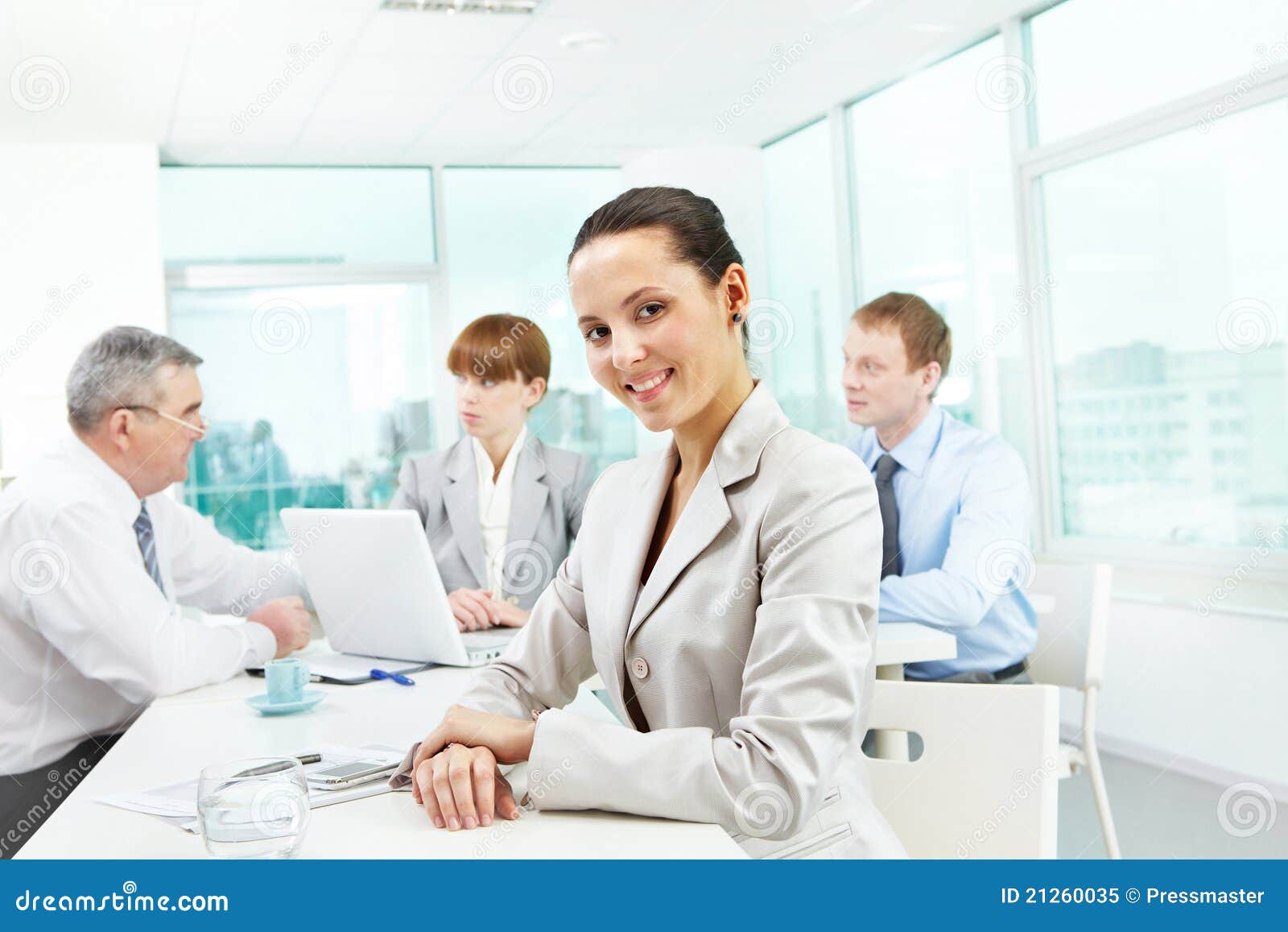 Pretty office worker stock image. Image of corporate - 21260035