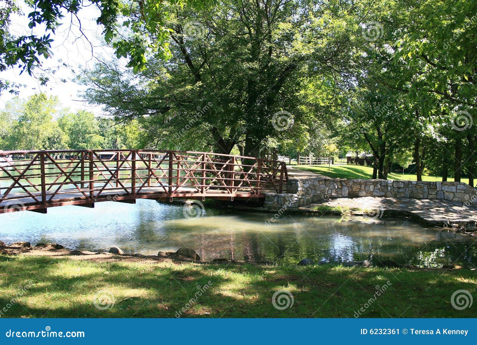 Pretty Park with Bridge stock image. Image of calm, architecture - 6232361