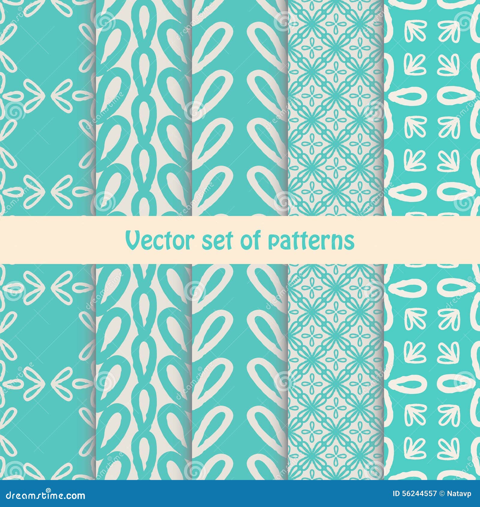 Pretty Pastel Vector Seamless Patterns Stock Vector - Illustration of ...