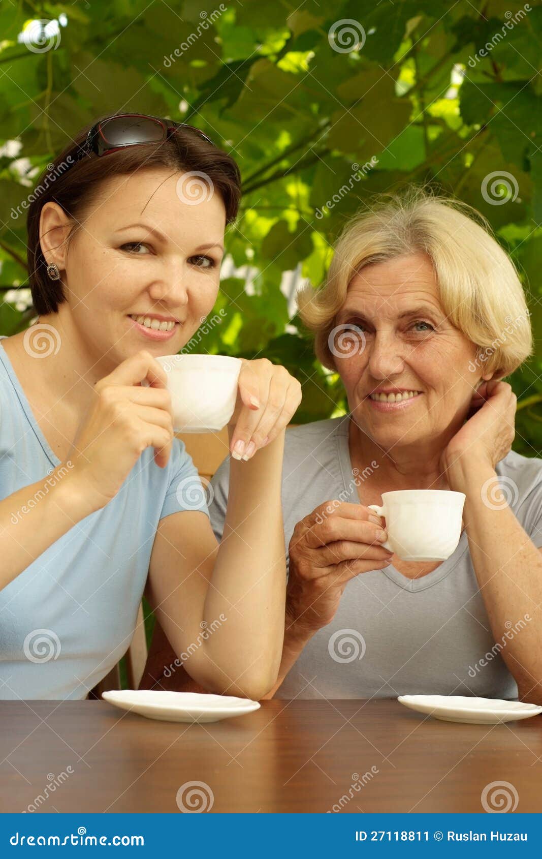 Pretty People Sitting on the Veranda Stock Image - Image of face, human ...
