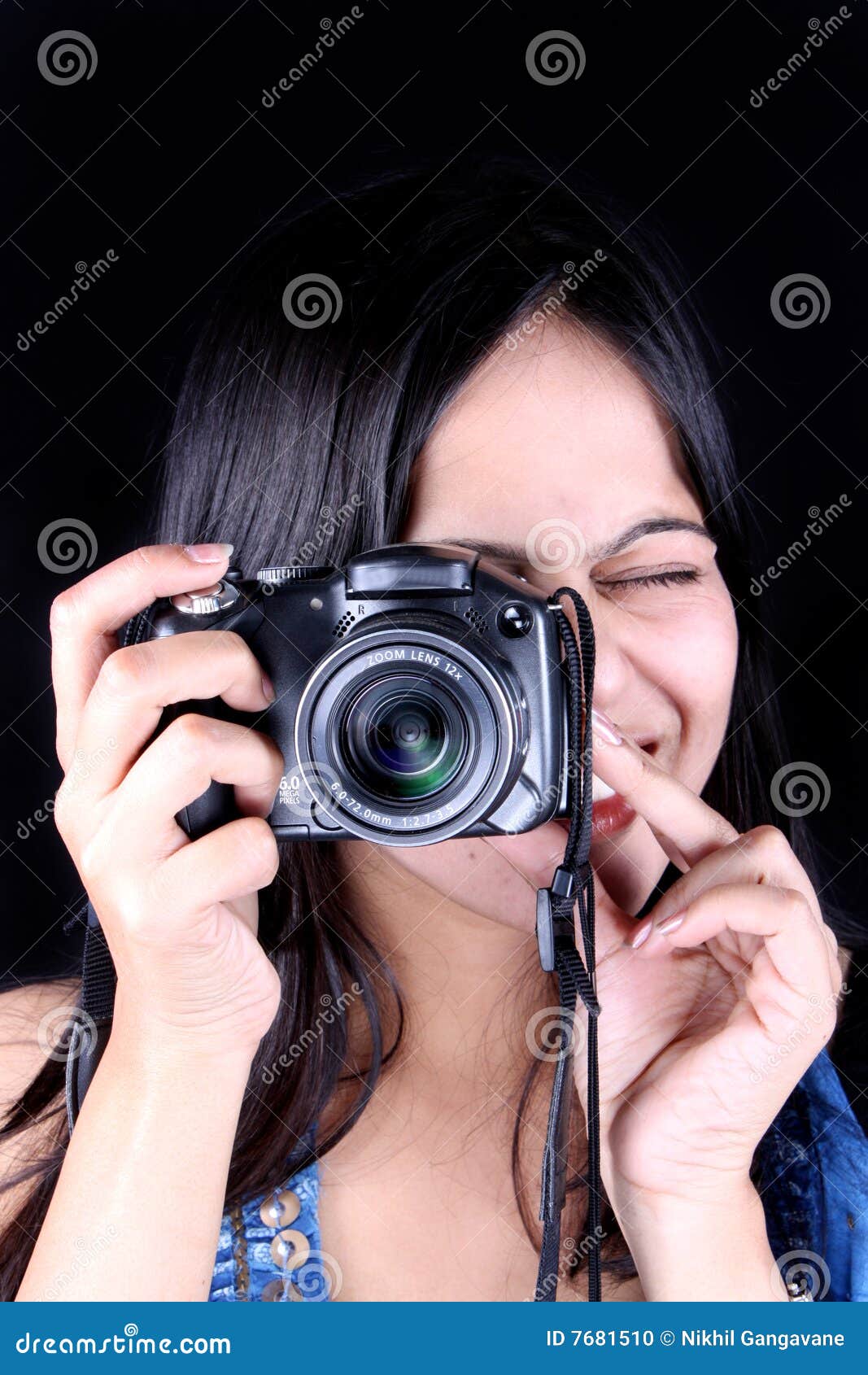 Pretty Photographer stock photo. Image of camera, black - 7681510