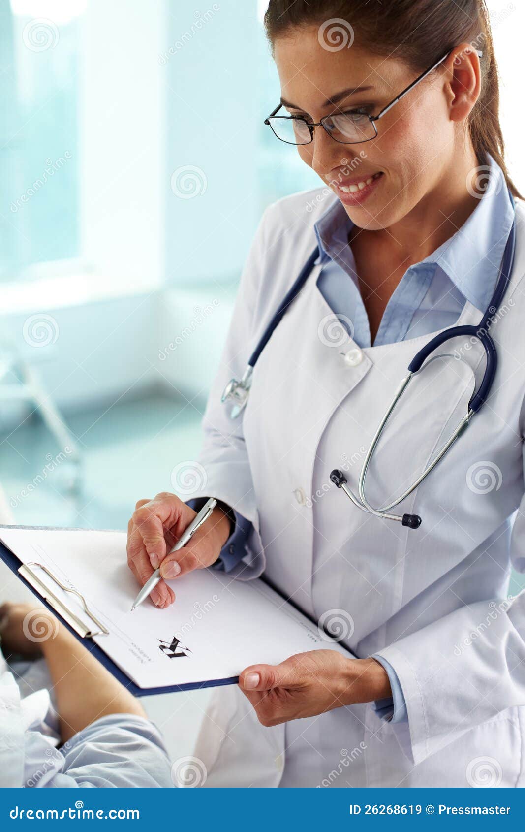 Pretty physician stock image. Image of clinic, expression - 26268619